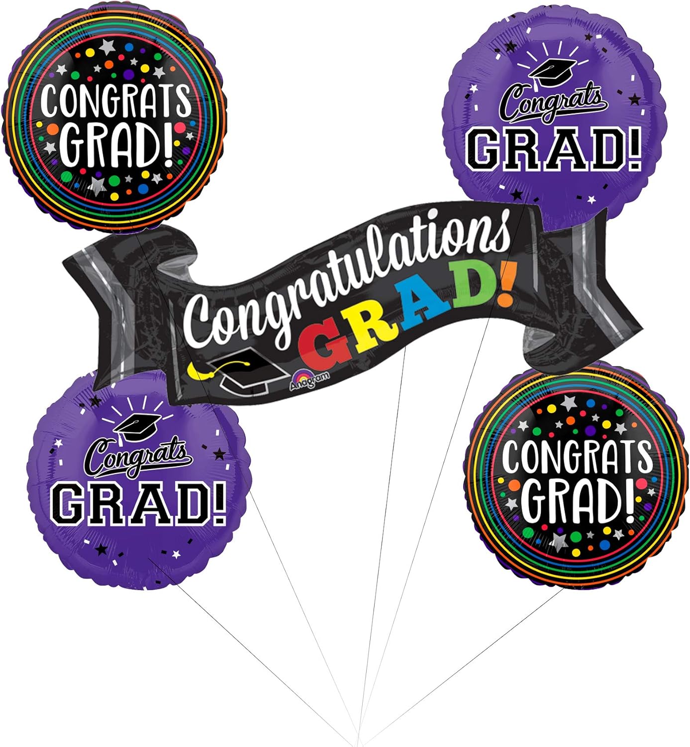 Amazon.com: Congratulations Grad Banner Graduation School Colors ...