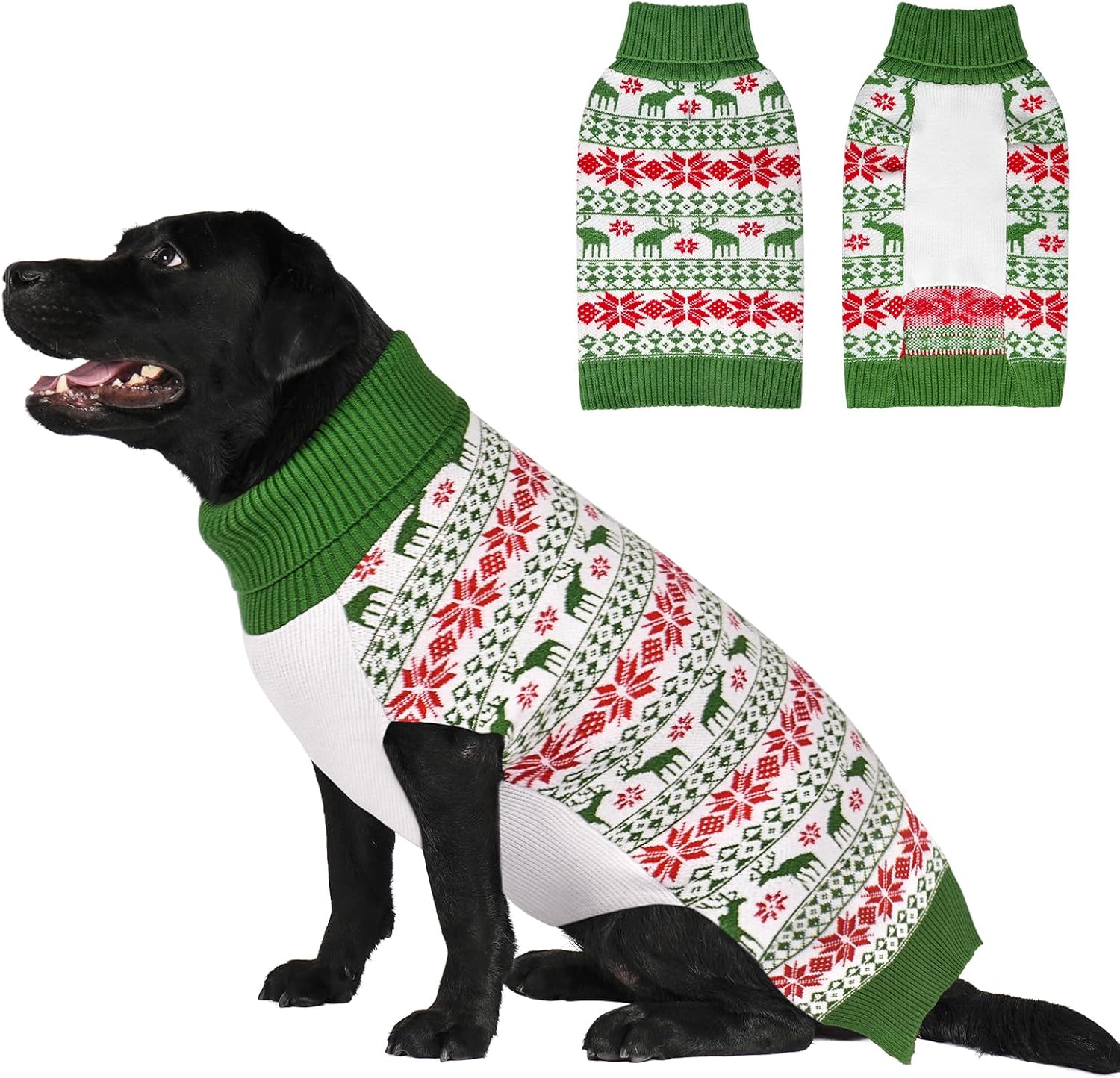 KYEESE Dog Christmas Sweater Warm Dog Clothes Medium Large Dog Sweater ...