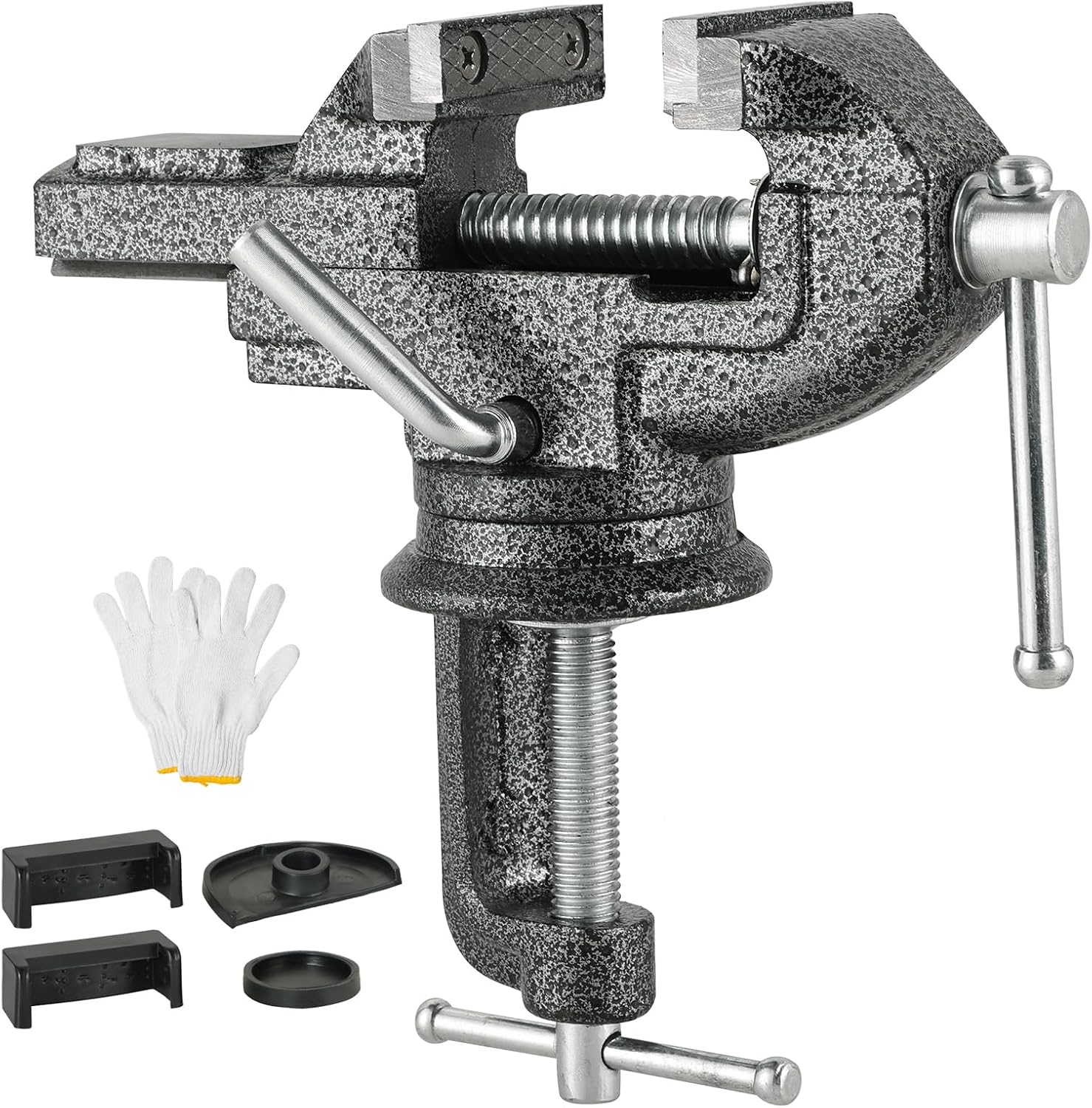 DASBET Table Vise Universal 2.5 Inch Work Bench Vice Clamp 360°Swivel ...