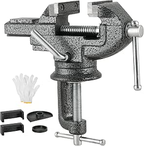 Drill Press Vise Work Bench Vise Swivel 3" Tabletop Clamp Vice Tilts ...