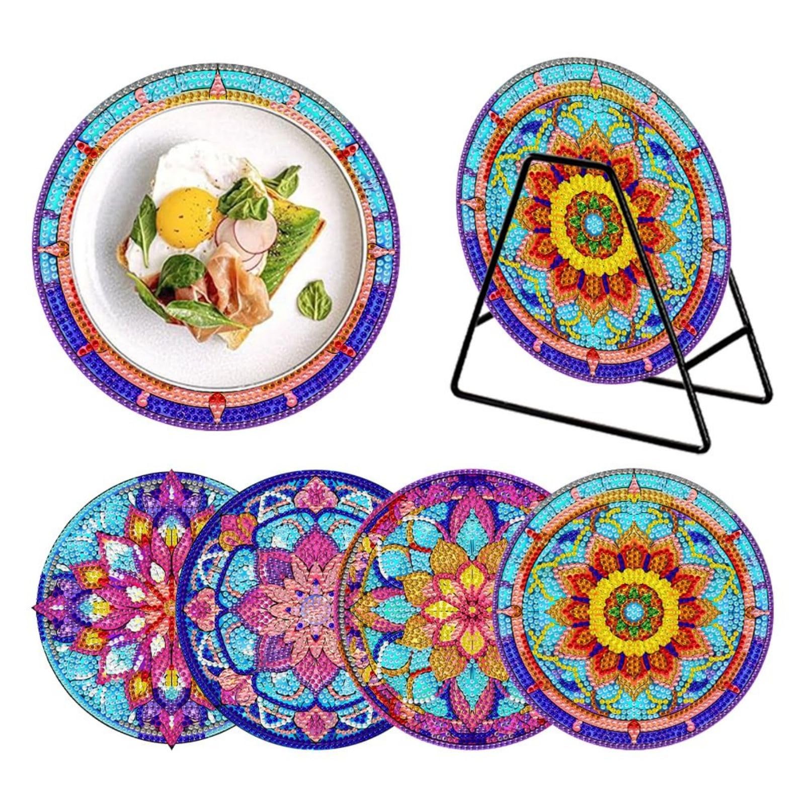 Amazon.com: Generic DIY Dot Diamond Placemat with Metal Holder, New and ...