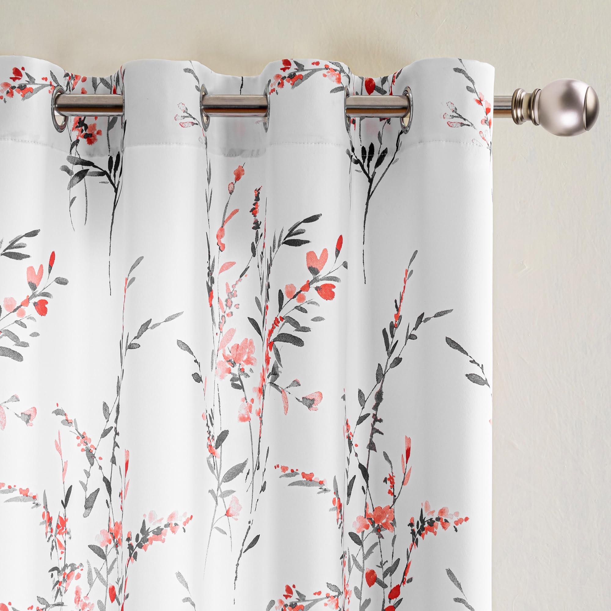 Amazon.com: MYSKY HOME Curtains for Bedroom with Pattern Floral Printed ...