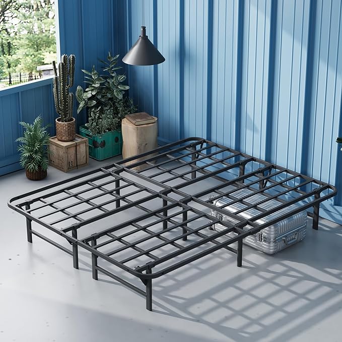 Amazon.com: Auroral Zone 16in Folding Full Size Bed Frame No Box Spring ...