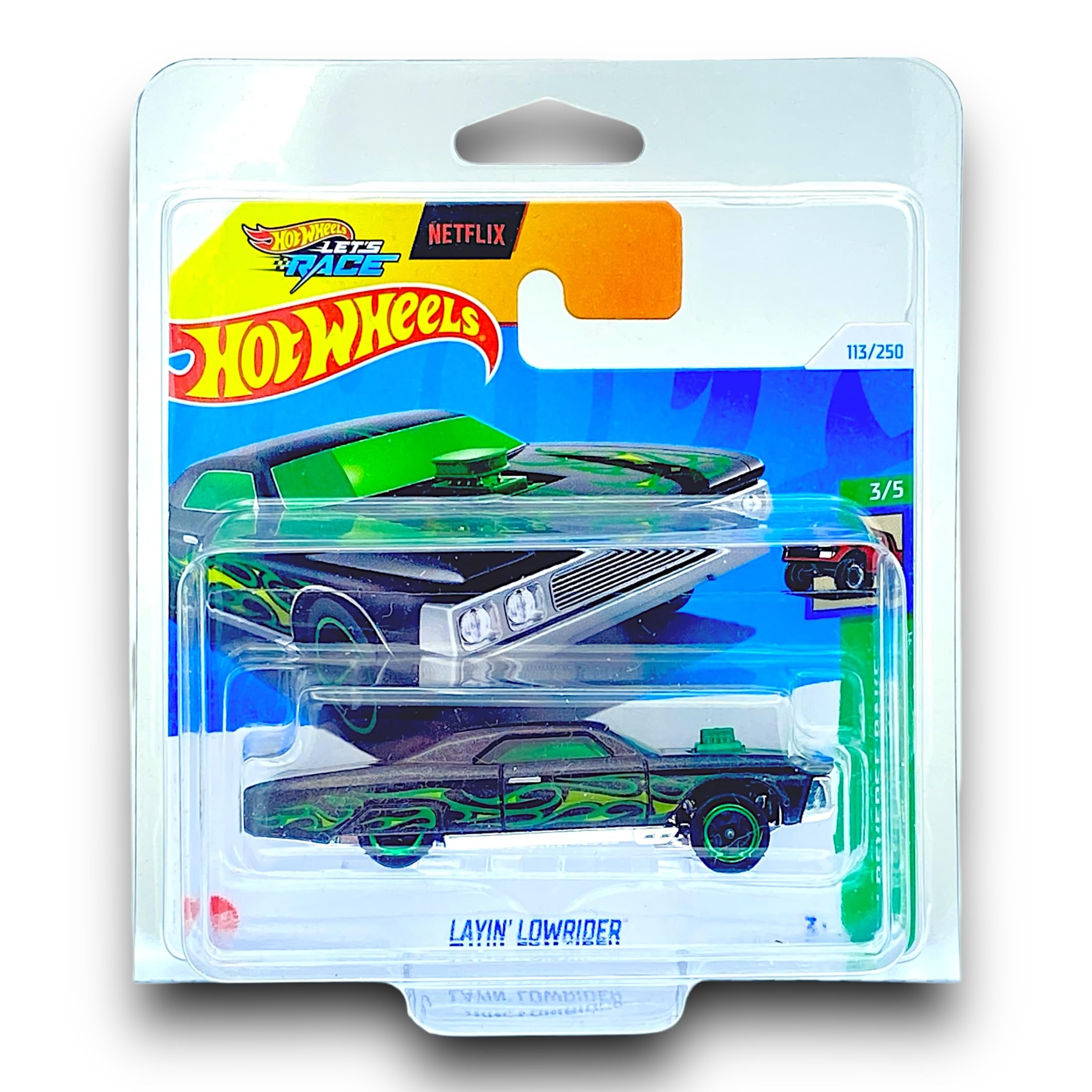 Hot Wheels Layin’ Lowrider (Black & Green) 3/5 HW Reverse Rake – 2024 ...