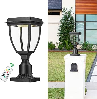 Beionxii Solar Outdoor Post Lights, Dusk to Dawn Lamp Post Light ...