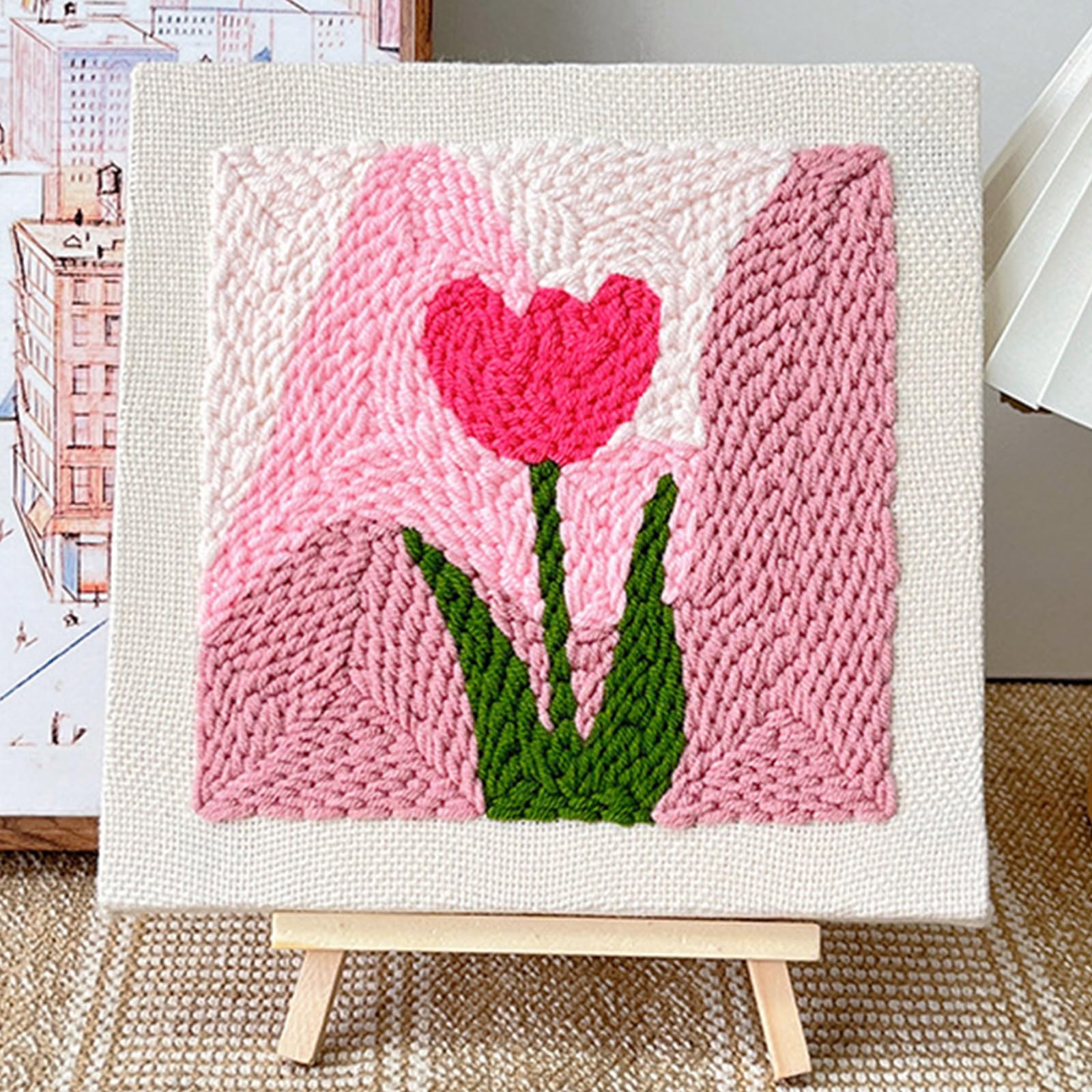 Amazon.com: Jaenea Punch Stitch Kit,Punch Needle Kit for Beginners ...