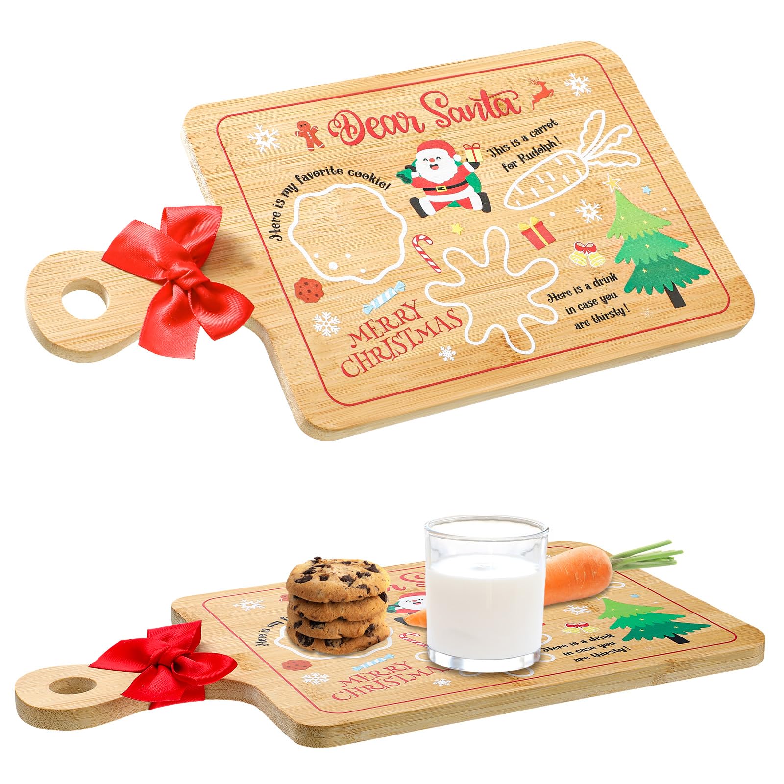 Amazon.com: Sliner Christmas Santa Snack Tray Santa Cookie Plate with ...