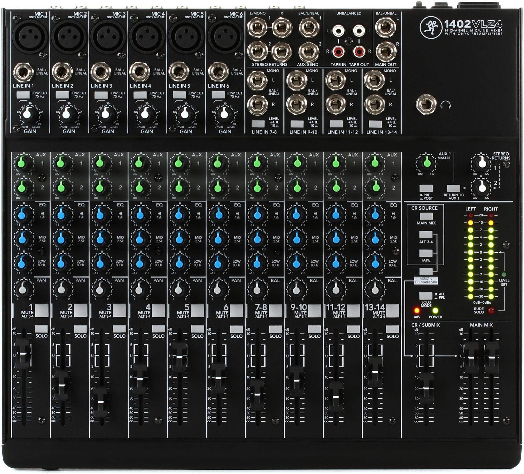 Amazon.com: Mackie 1402VLZ4, 14-channel Compact Mixer with High Quality ...