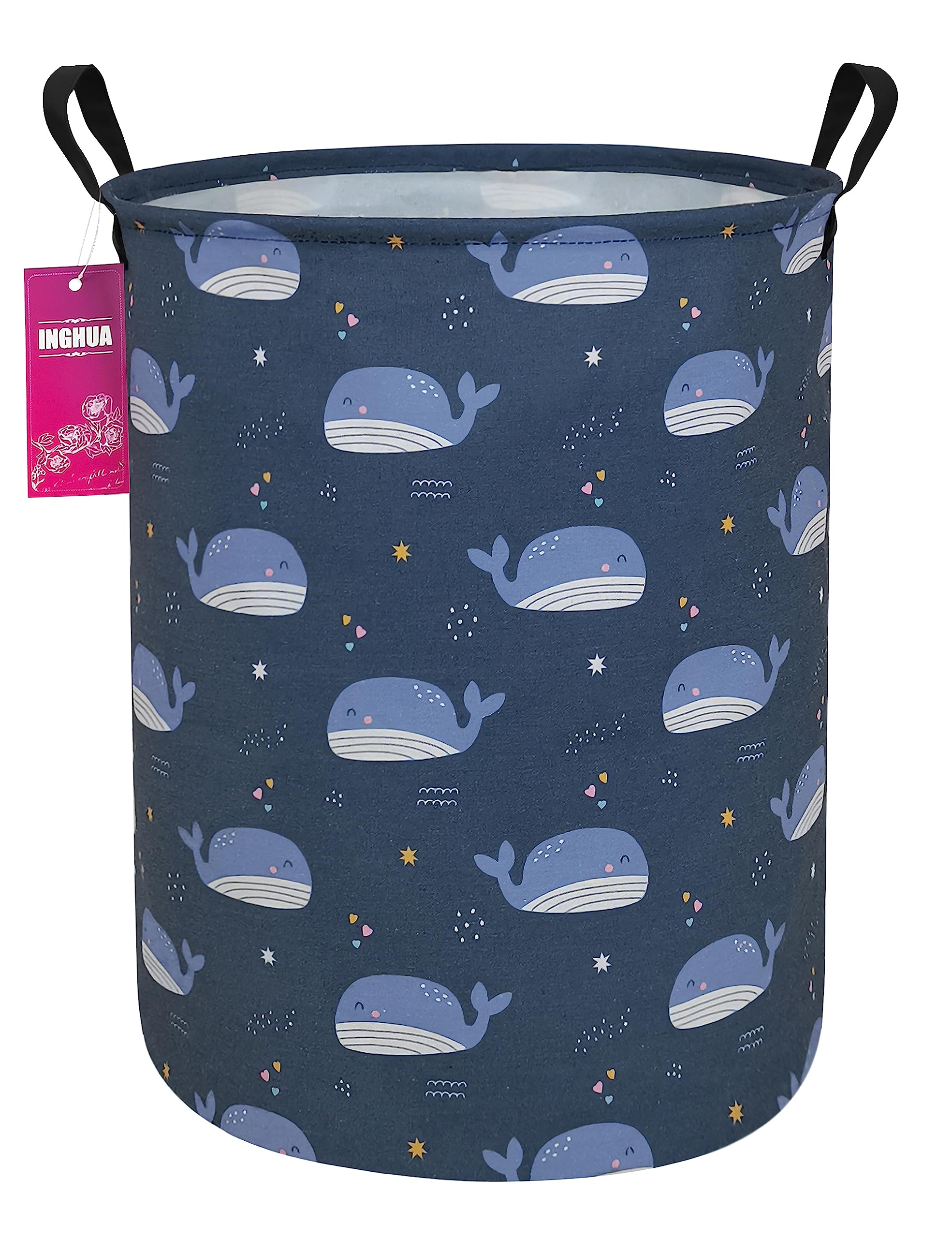 Amazon.com: INGHUA Laundry Hamper Large Canvas Fabric Lightweight ...