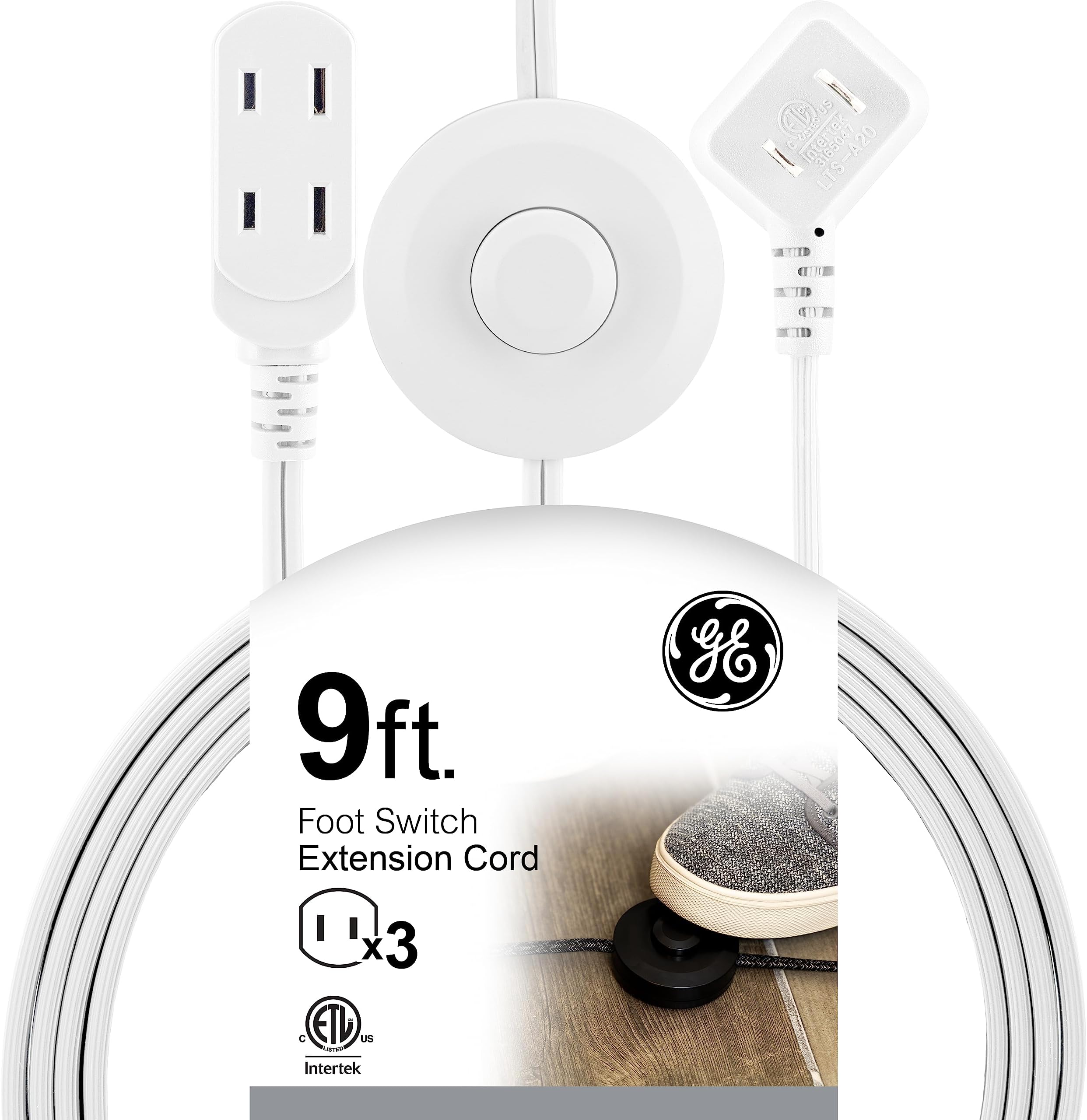 Amazon.com: FIRMERST Foot Switch 2 Prong Extension Cord 6 Feet for ...