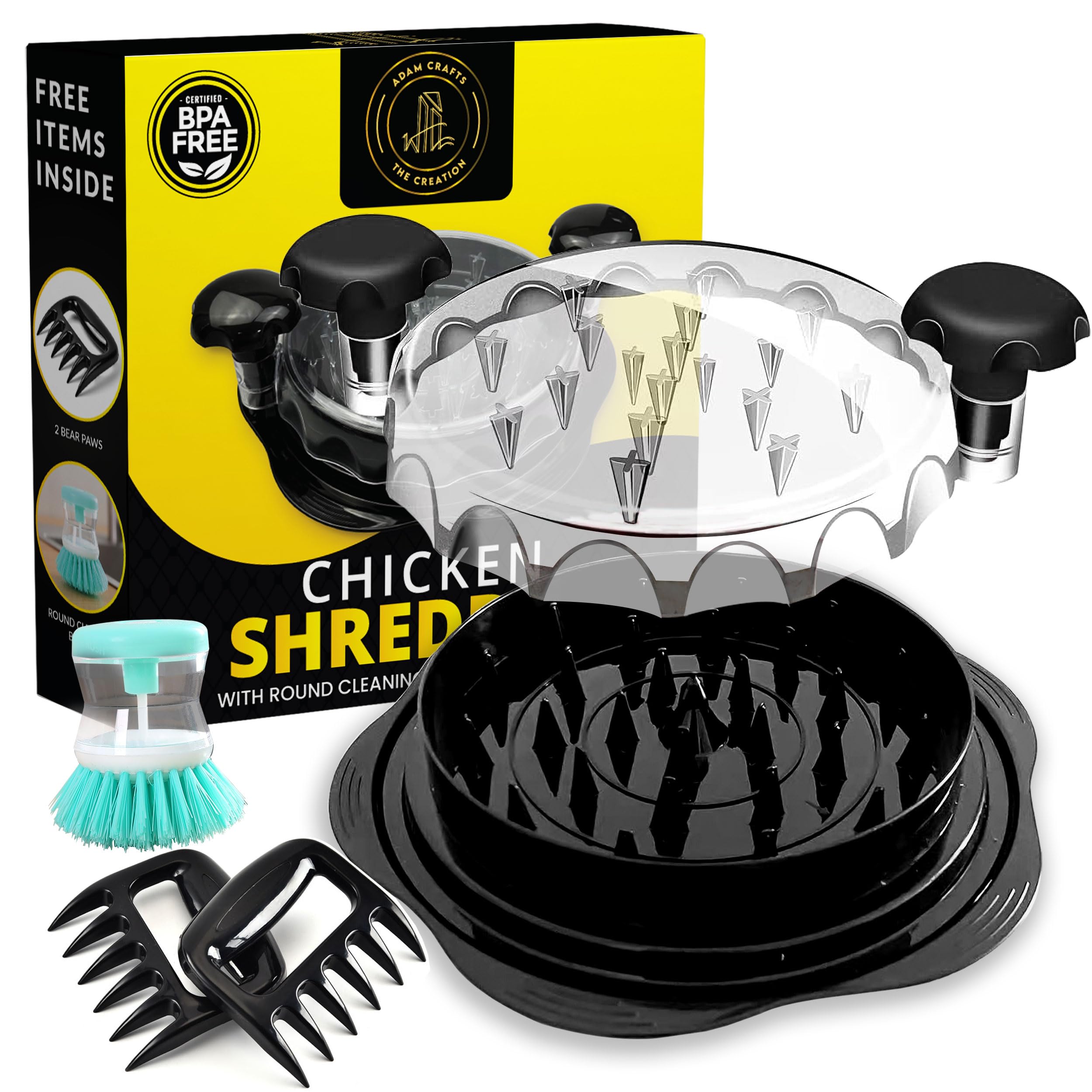 Amazon.com: Chicken Shredder Tool Twist Large with Meat Claws - BPA ...