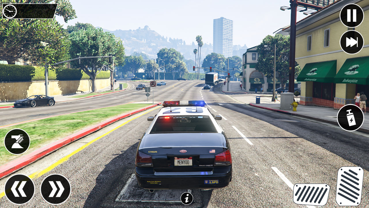 Real Open World Police Car Driving Chase Urban City Gangster: Cop Car ...