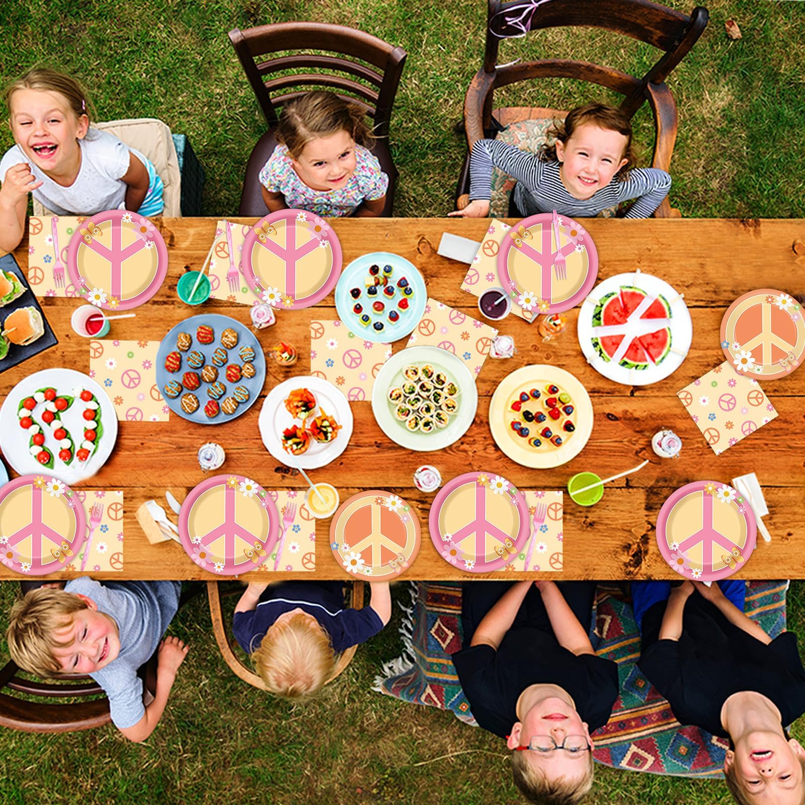 Snapklik.com : 96 Pcs Groovy Birthday Party Supplies For 24 Guests ...