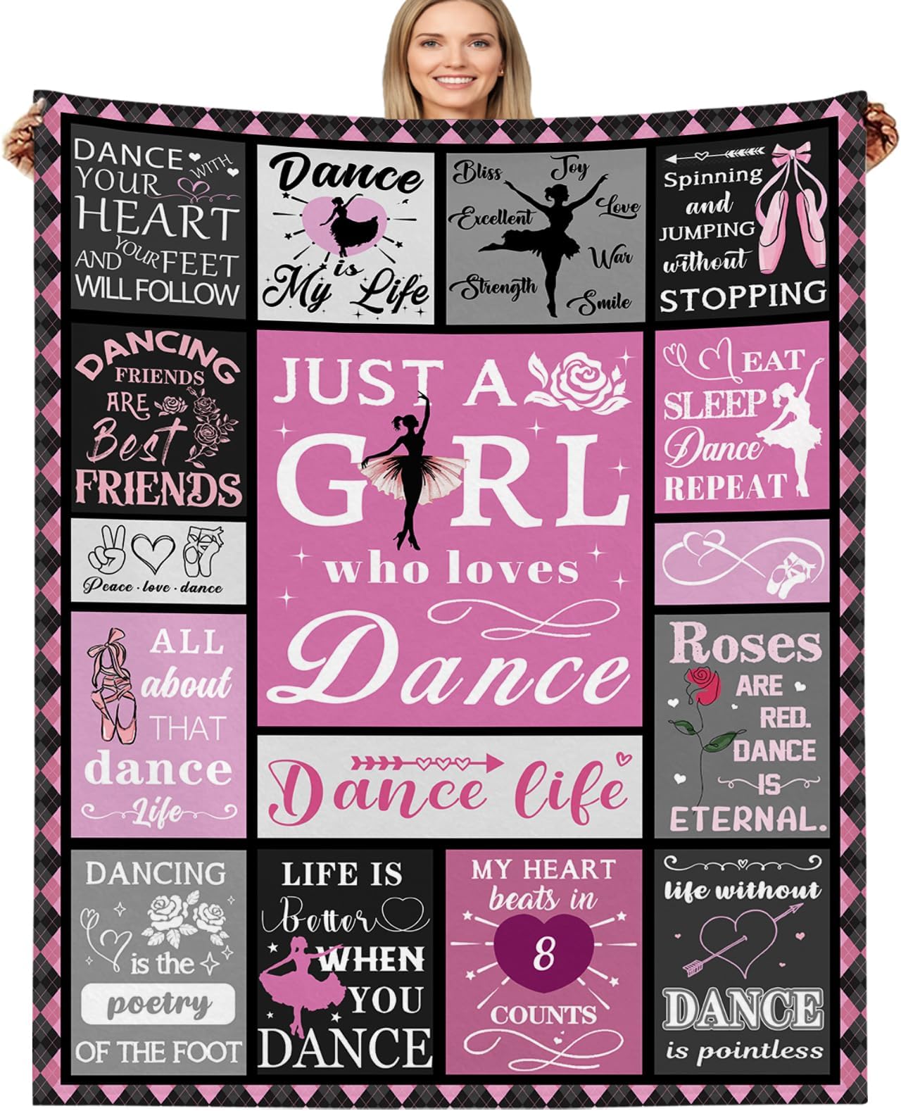 Amazon.com: BUUGVIIL Just a Girl Who Loves Dances Blankets for Dancer ...