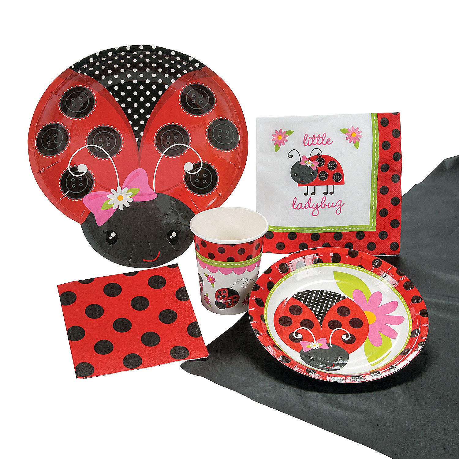 Amazon.com: Little Ladybug Tableware Kit for 8 Guests (57 pieces ...
