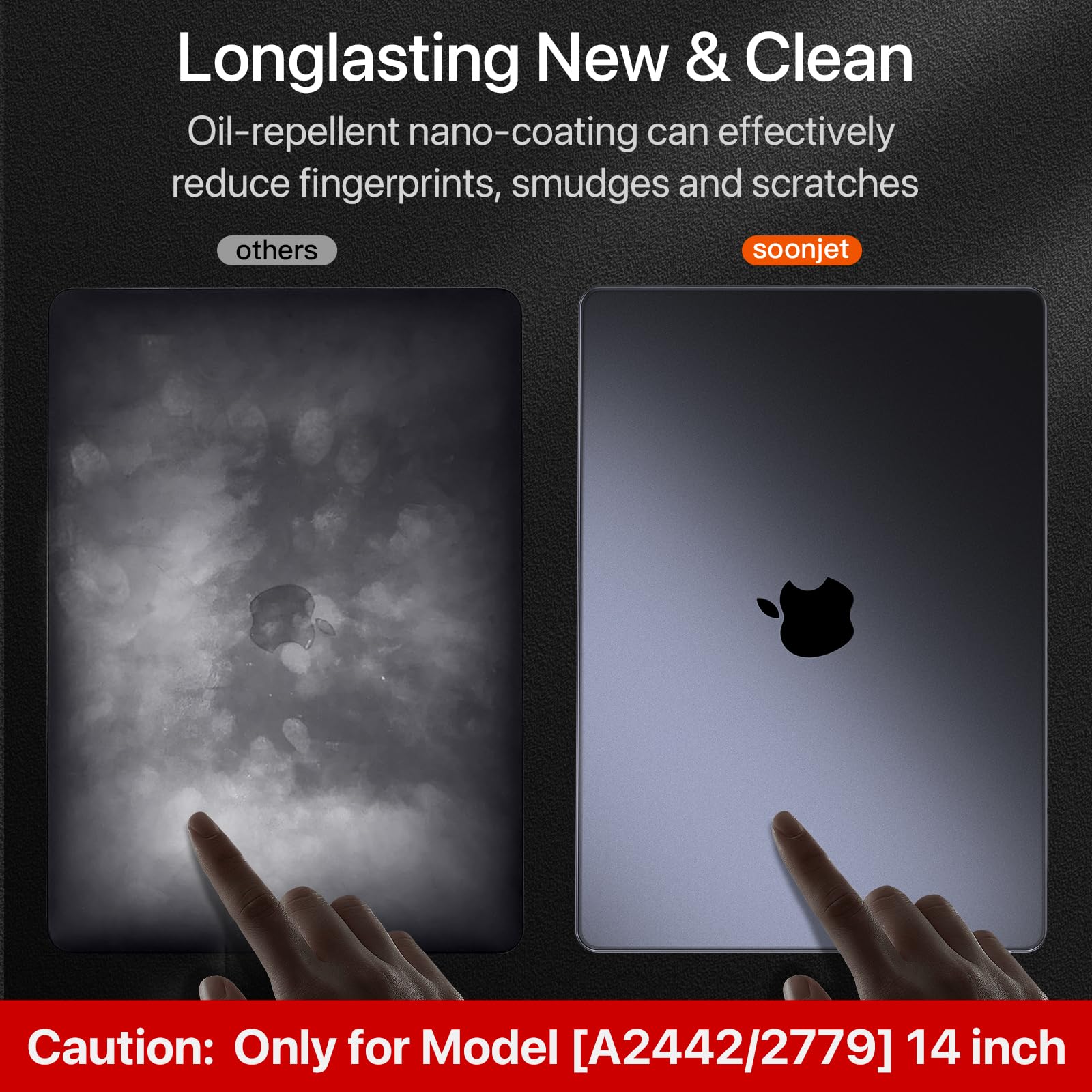 Soonjet Invisible Armor for MacBook Pro 14 inch Case 2023 2021 A2779 M2 ...