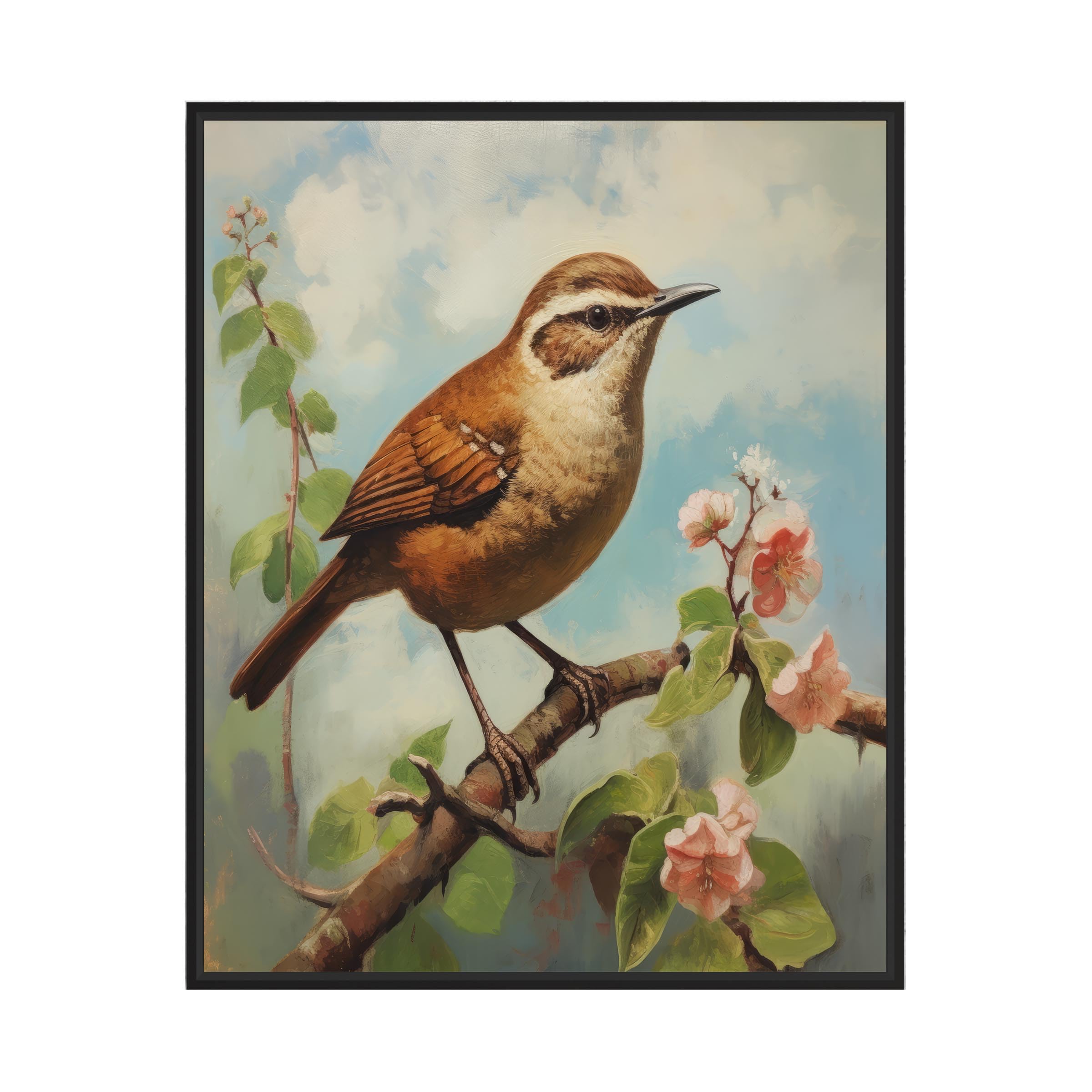 Amazon.com: Carolina Wren Art Print Poster, Bird Wall Art Vintage Print ...
