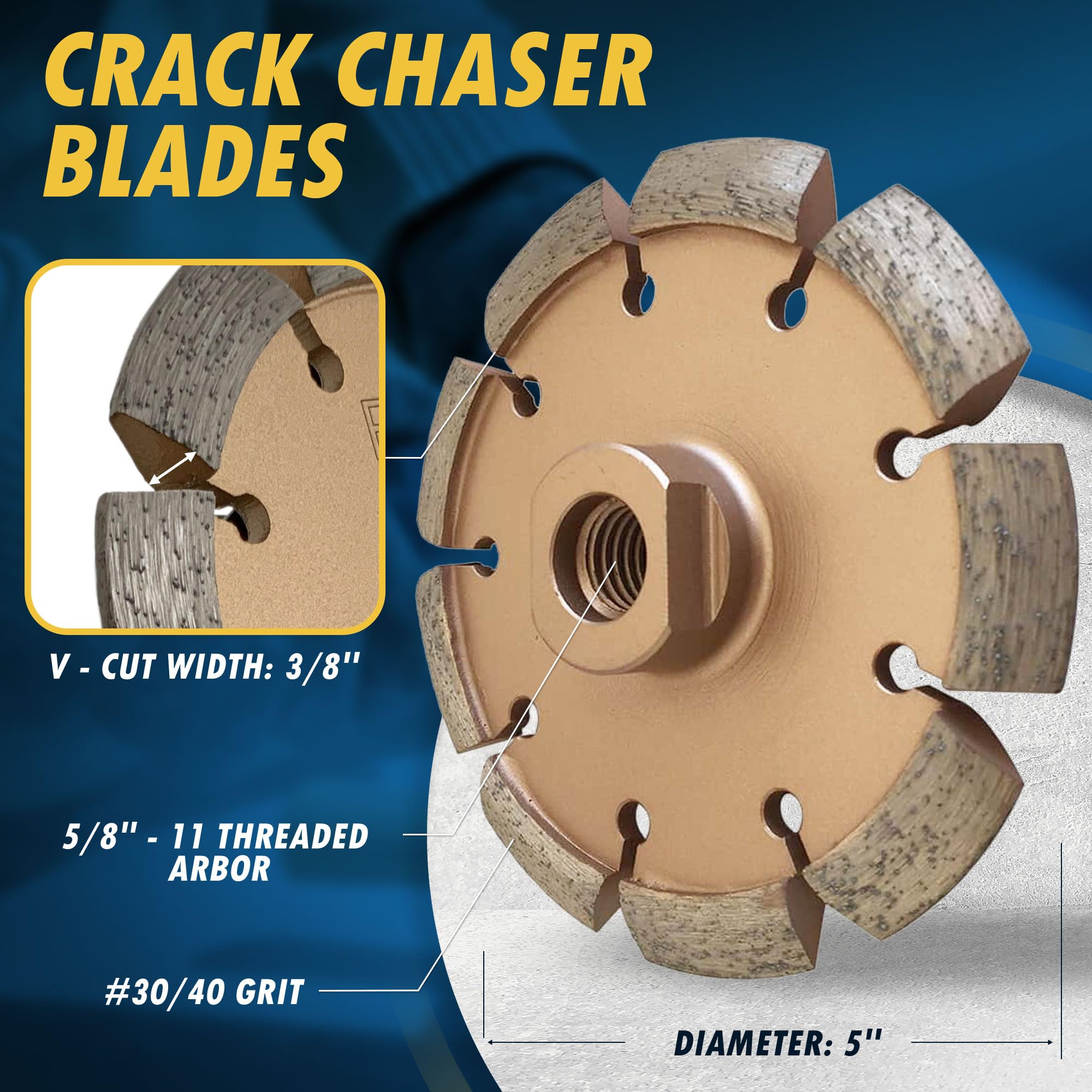 Snapklik.com : 5" Crack Chaser Blade For Cured Concrete
