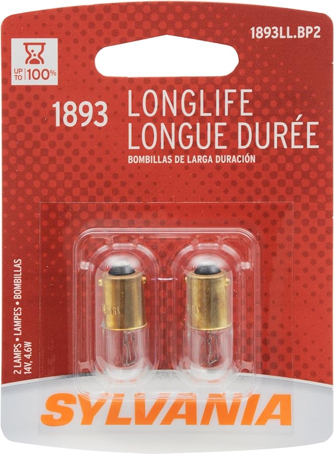 Amazon.com: SYLVANIA 1893 Long Life Miniature Bulb, (Contains 2 Bulbs ...