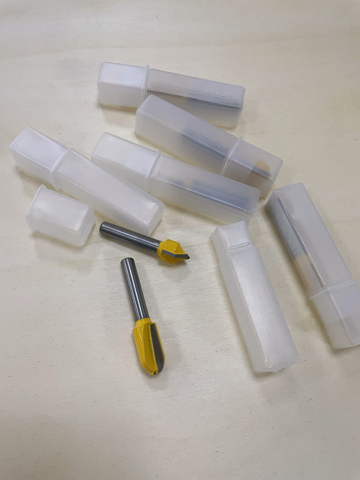 $4/mo - Finance MNA 90 Degree V Groove and Round Nose Router Bit Set, 1 ...