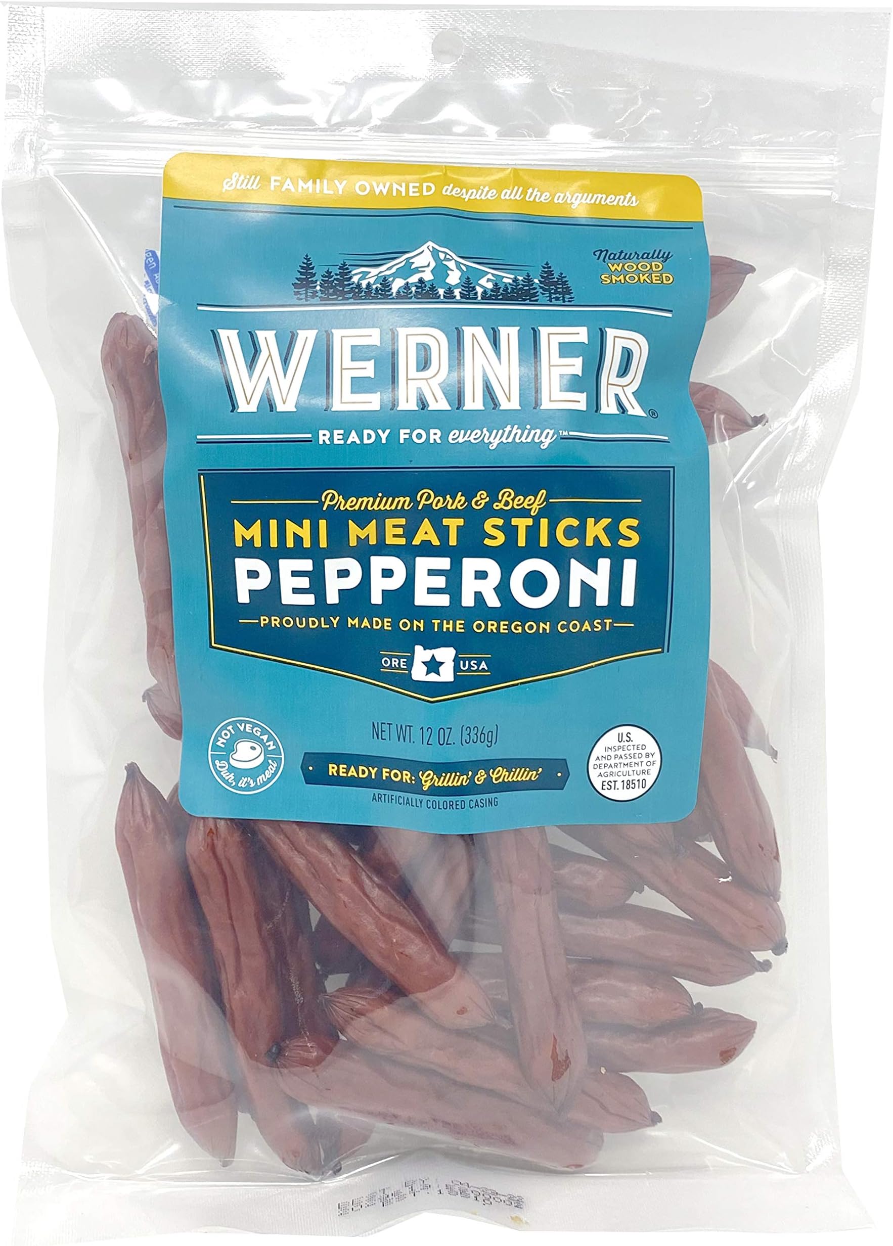 Amazon.com: Werner Mini Pepperoni Meat Sticks - 12 OZ Bag - Made in the ...