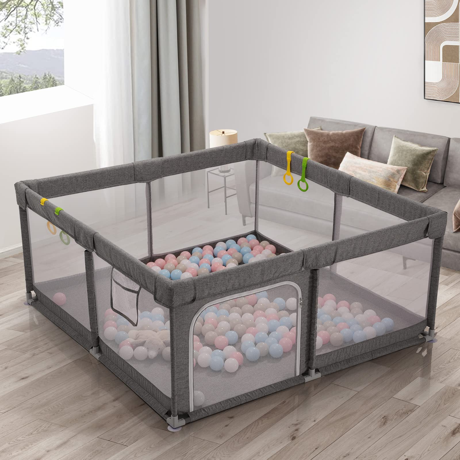 UANLAUO Baby Playpen, Sturdy Playpen for Babies and Toddlers, Safety ...