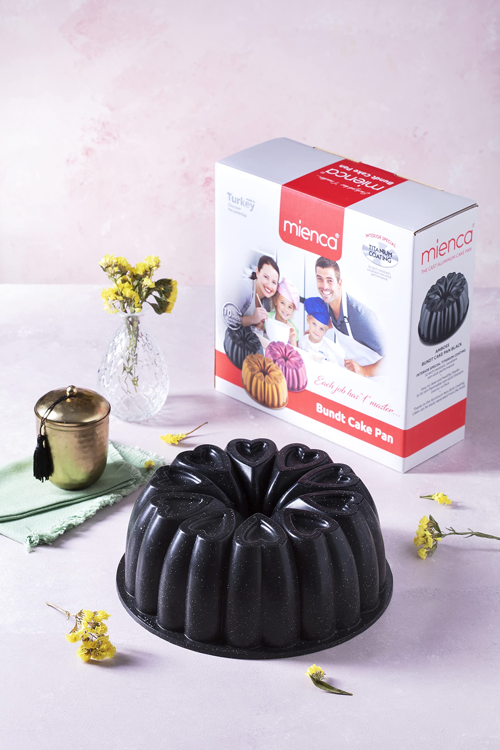 Snapklik.com : MIENCA Heart Shape Aluminum Cake Pan, Titanium Coating ...