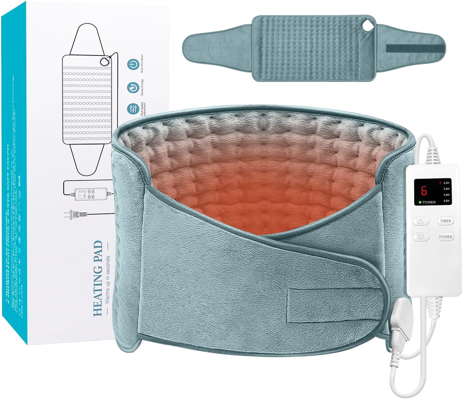 Amazon.com: GOQOTOMO Wrapping Heating Pad Pocket Design for Lumbar ...