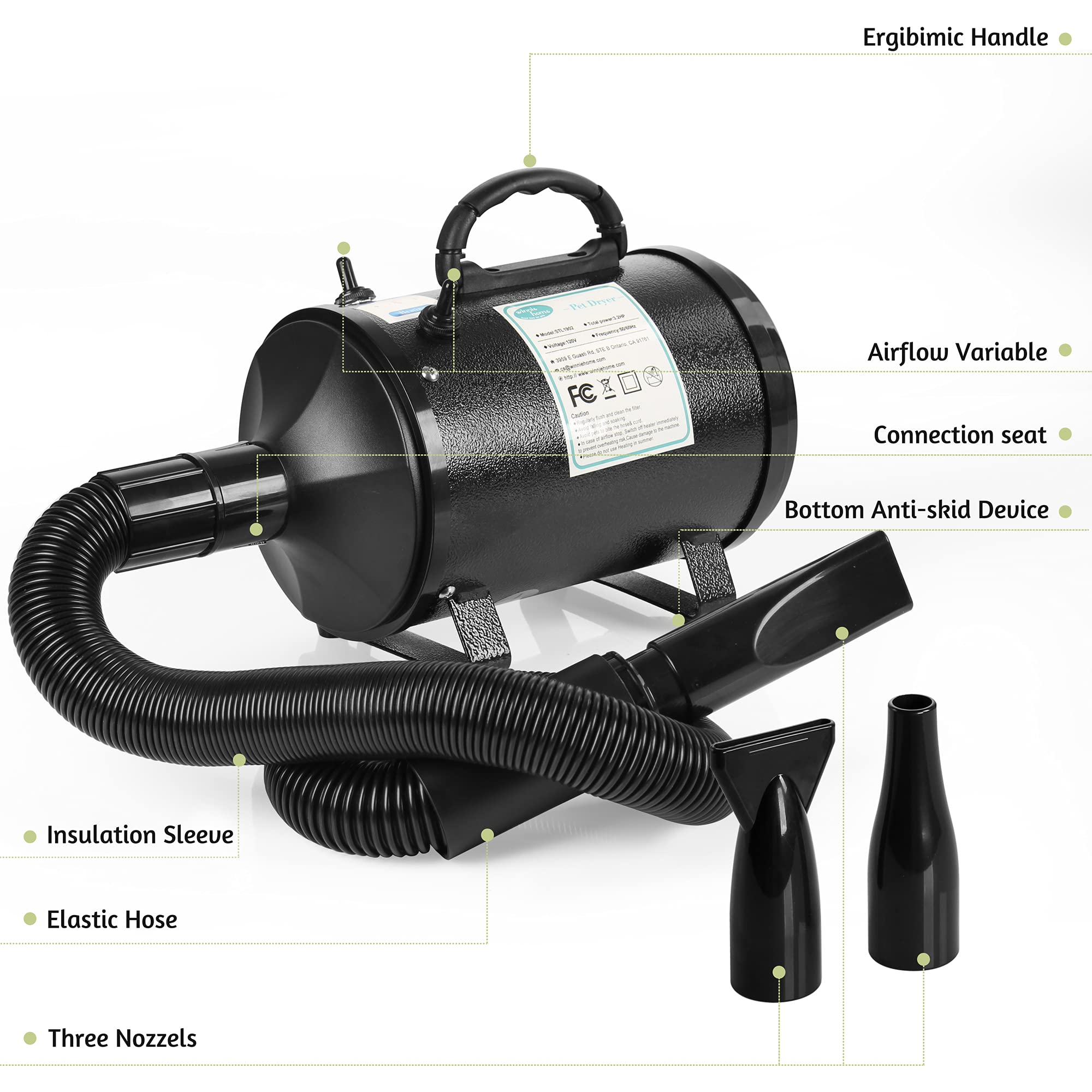 winniehome 3.2HP Pet Grooming...B08H1JB5LL | Encarguelo.com