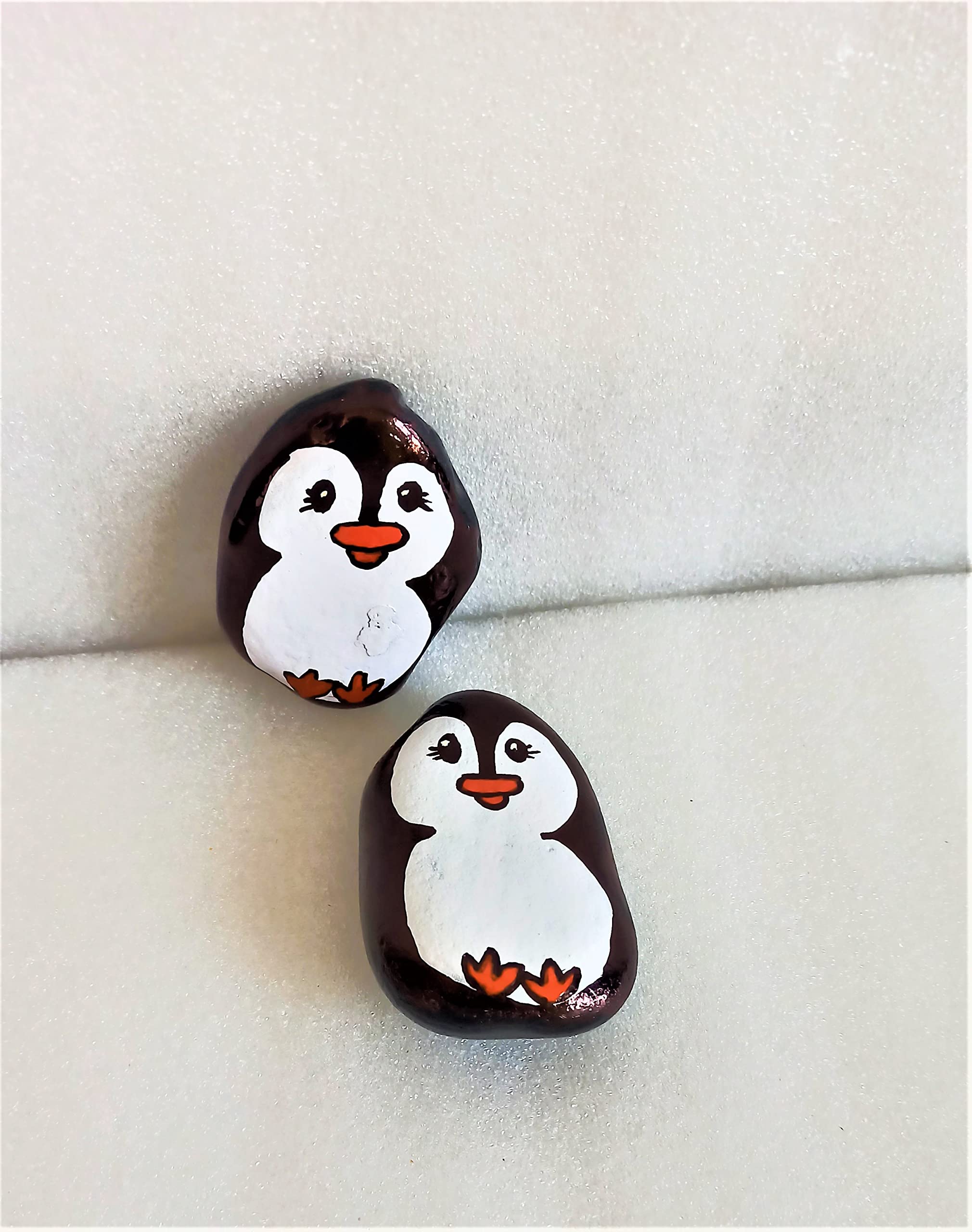 Simple Painted Penguin Rocks Penguin Gift Rock Painting Penguin