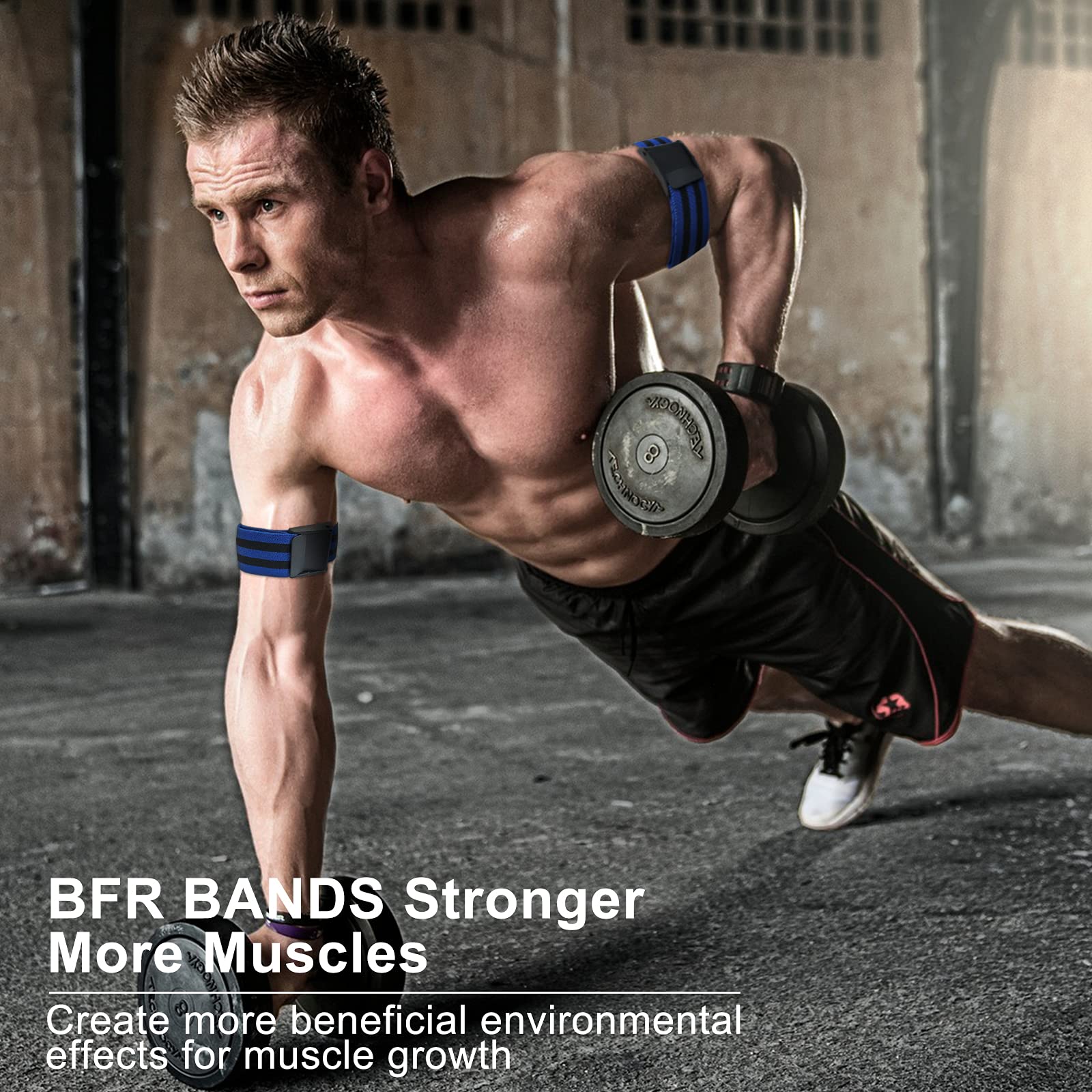 Gwane 4 Packs BFR Booty Bands for Women & Men, 2'' Wide Adjustable Arm ...