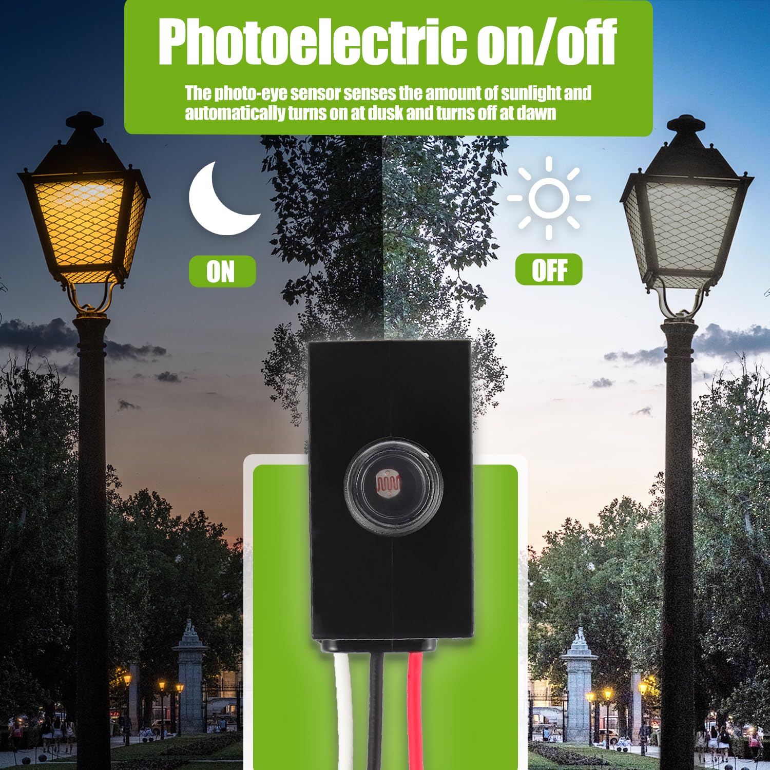 Snapklik.com : Dusk To Dawn Sensor For Outdoor Lighting 120-277V ...