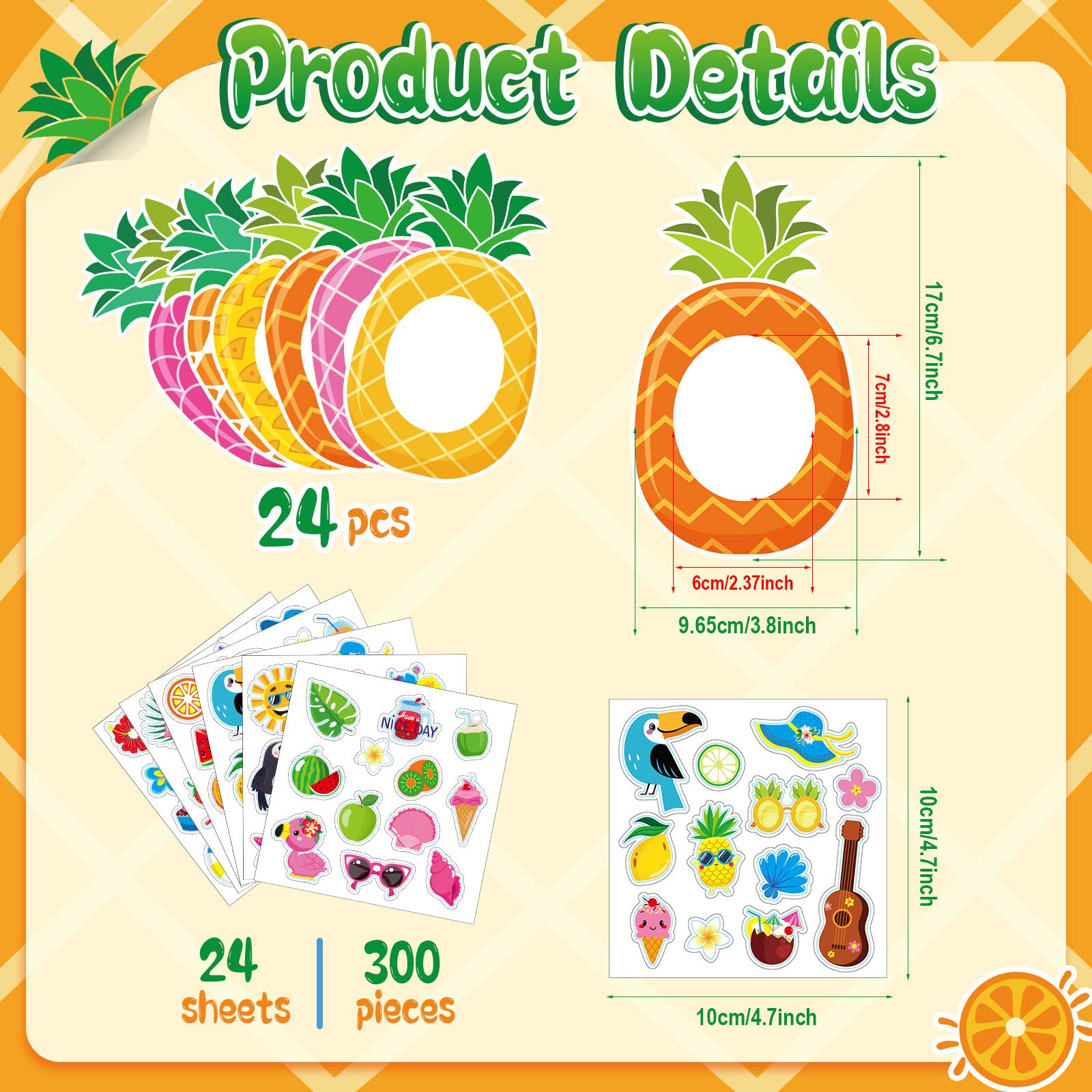 Snapklik.com : Kigley 24 Pack Hawaiian Picture Frame Crafts Bulk ...