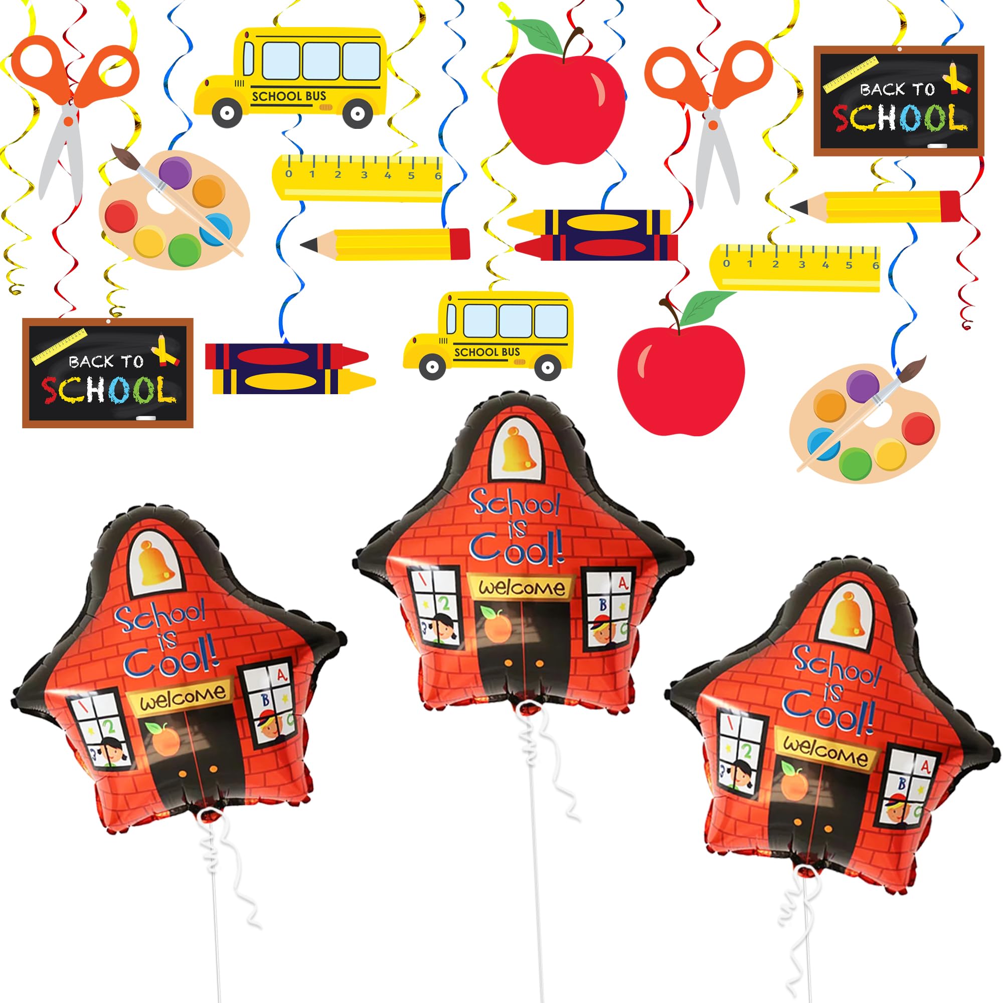 Amazon.com: Hanging Swirls for School Decorations - Pack of 46 ...