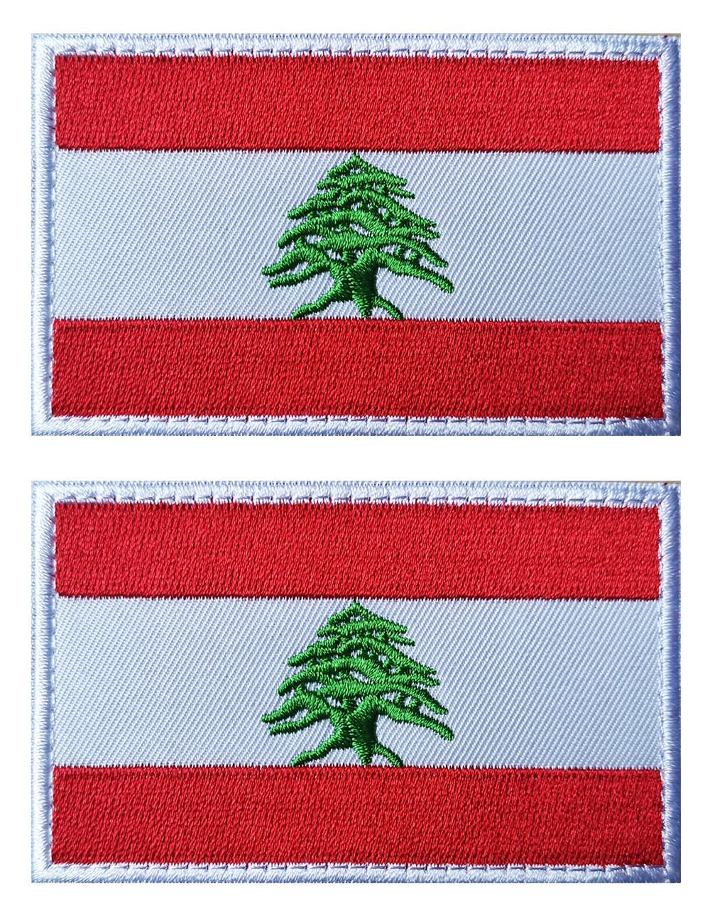 Amazon.com: 2 PCS AliPlus Lebanon Flag Patch Embroidery Tactical Military Patch Hook and Loop ...