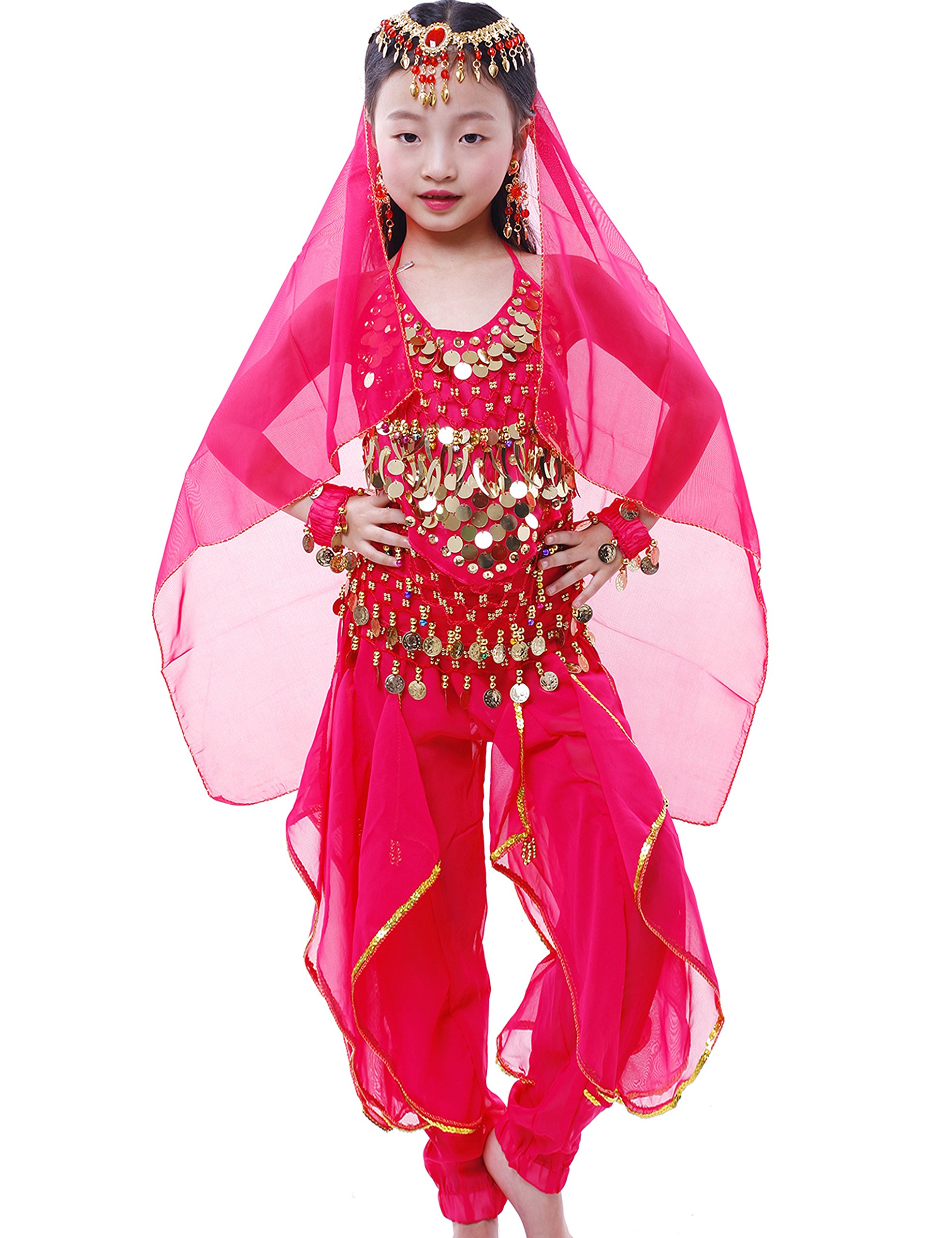 Girls Genie Costume India Belly Dance Arabian Princess Halloween ...