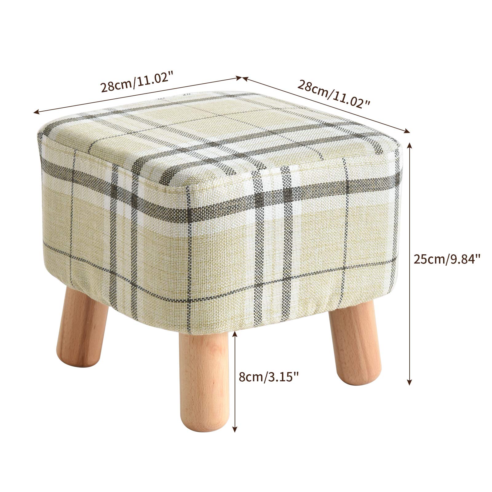 Snapklik.com : Small Footstool Solid Wood Ottoman Stool Sofa Tea Stool ...
