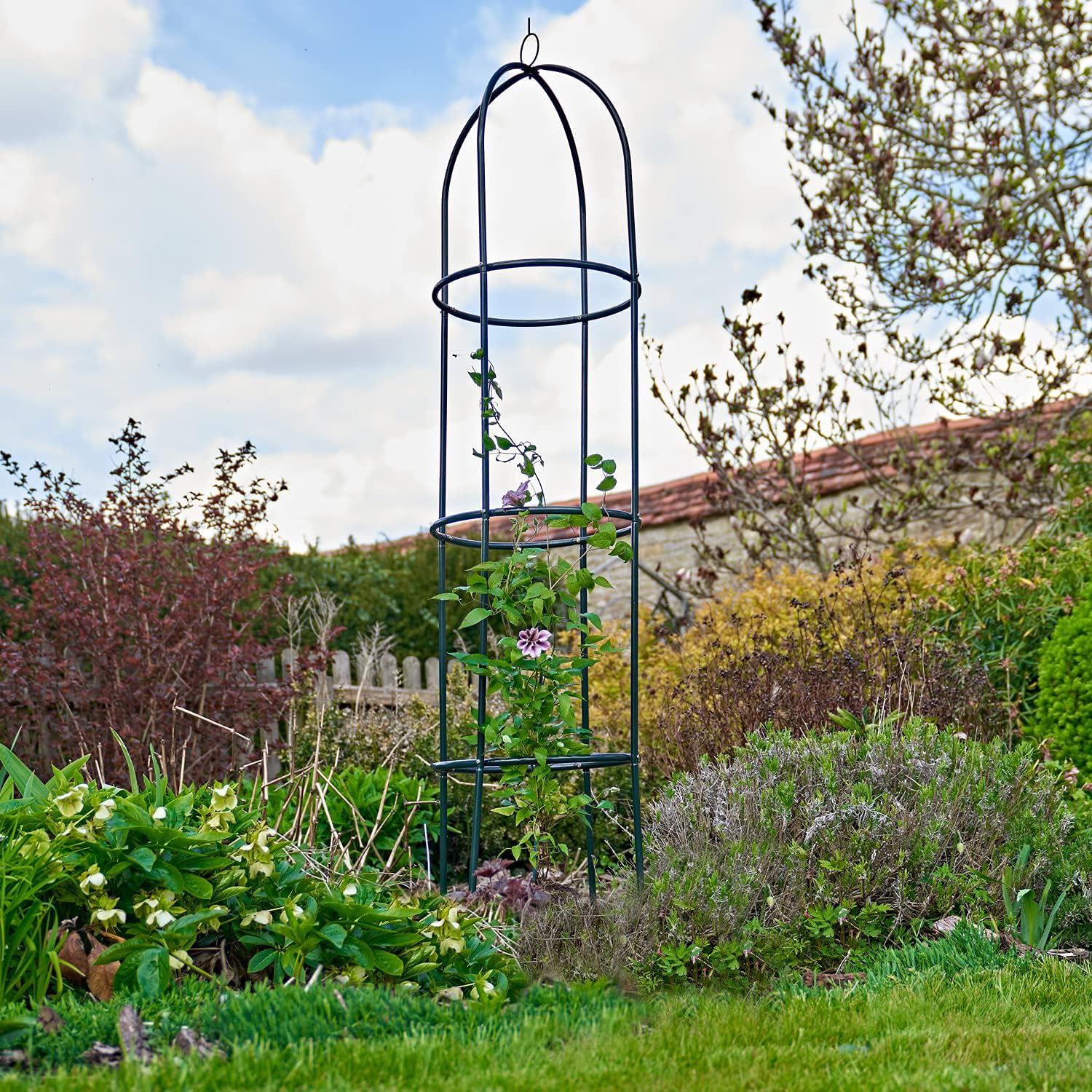 GAP GARDEN PRODUCTS 8Ft. (2.4m) Metal Traditional Obelisk, Plant ...