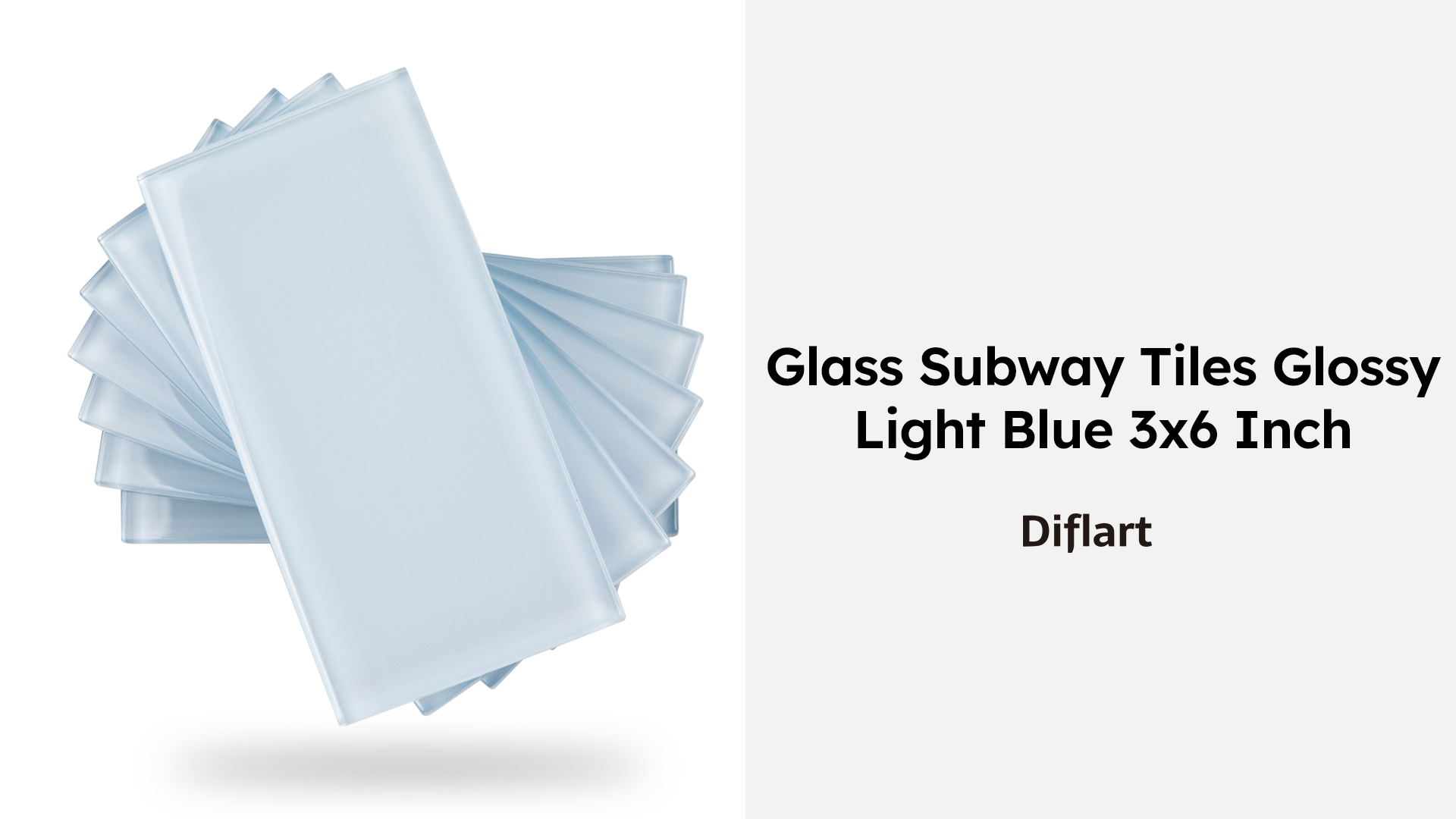Ocean Blue Glass 3x6 Inch Subway Tile 8mm