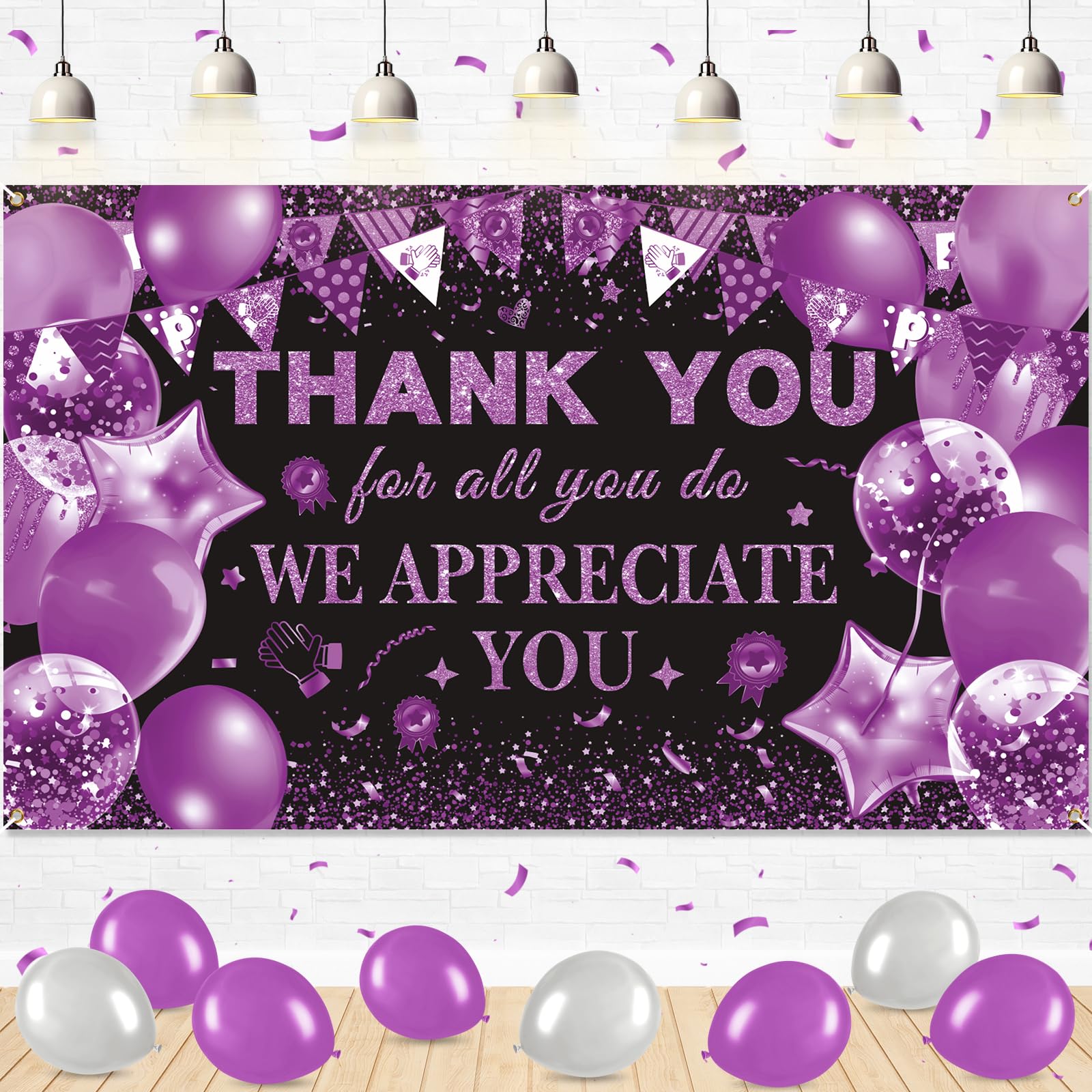 Appreciation Thank You Banners We Appreciate You Banner Gold Glitter