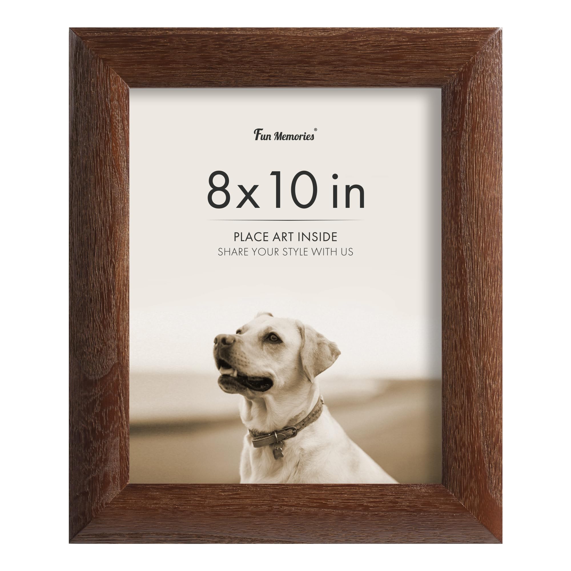 Amazon.com - Rustic Wooden 8x10 Picture Frame, Solid Pine 8x10 Frame ...