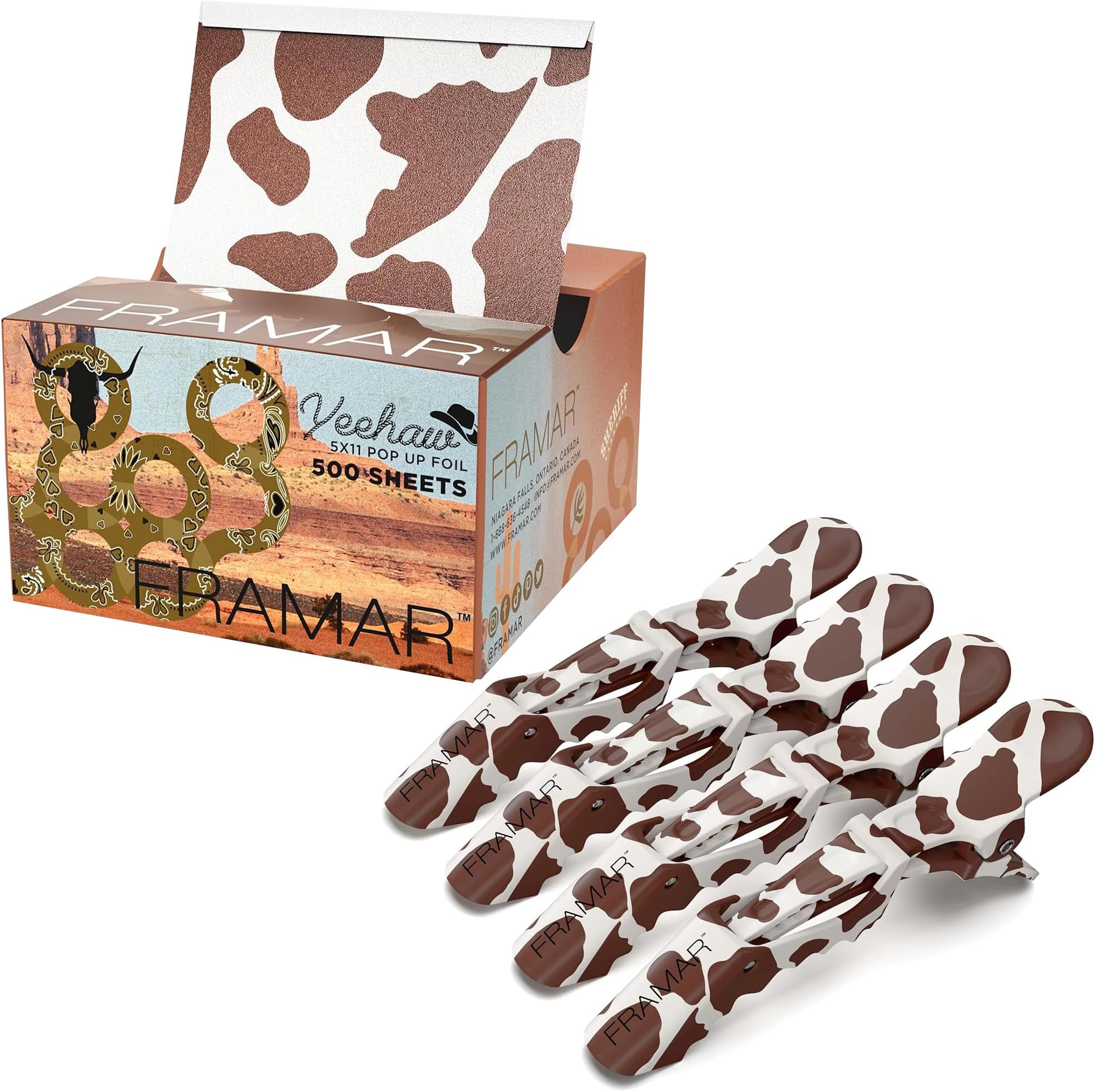 Amazon.com : Framar Hair Foils For Highlighting - Cow Print Alligator ...