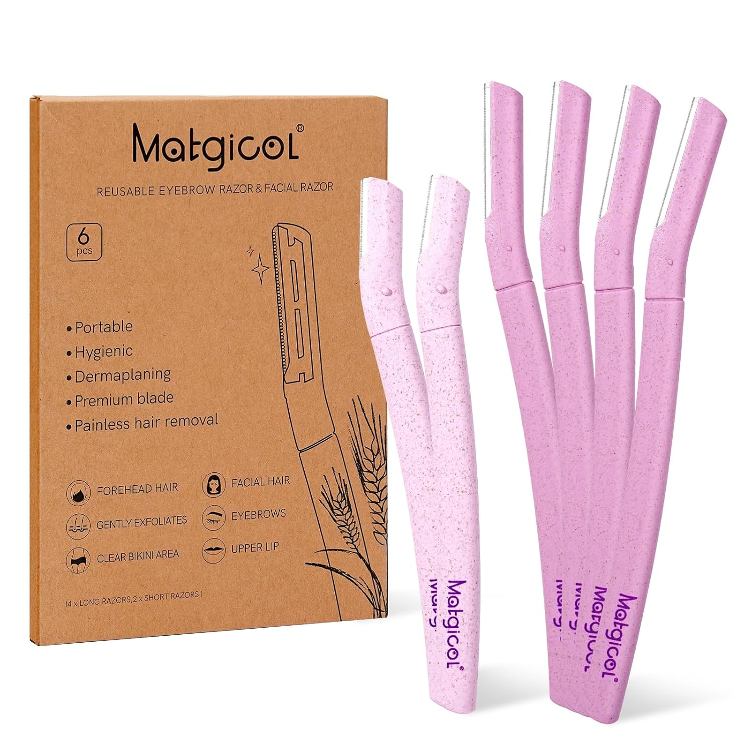 Amazon.com: Eco-Friendly Women's Dermaplaning Razor - Multipurpose ...