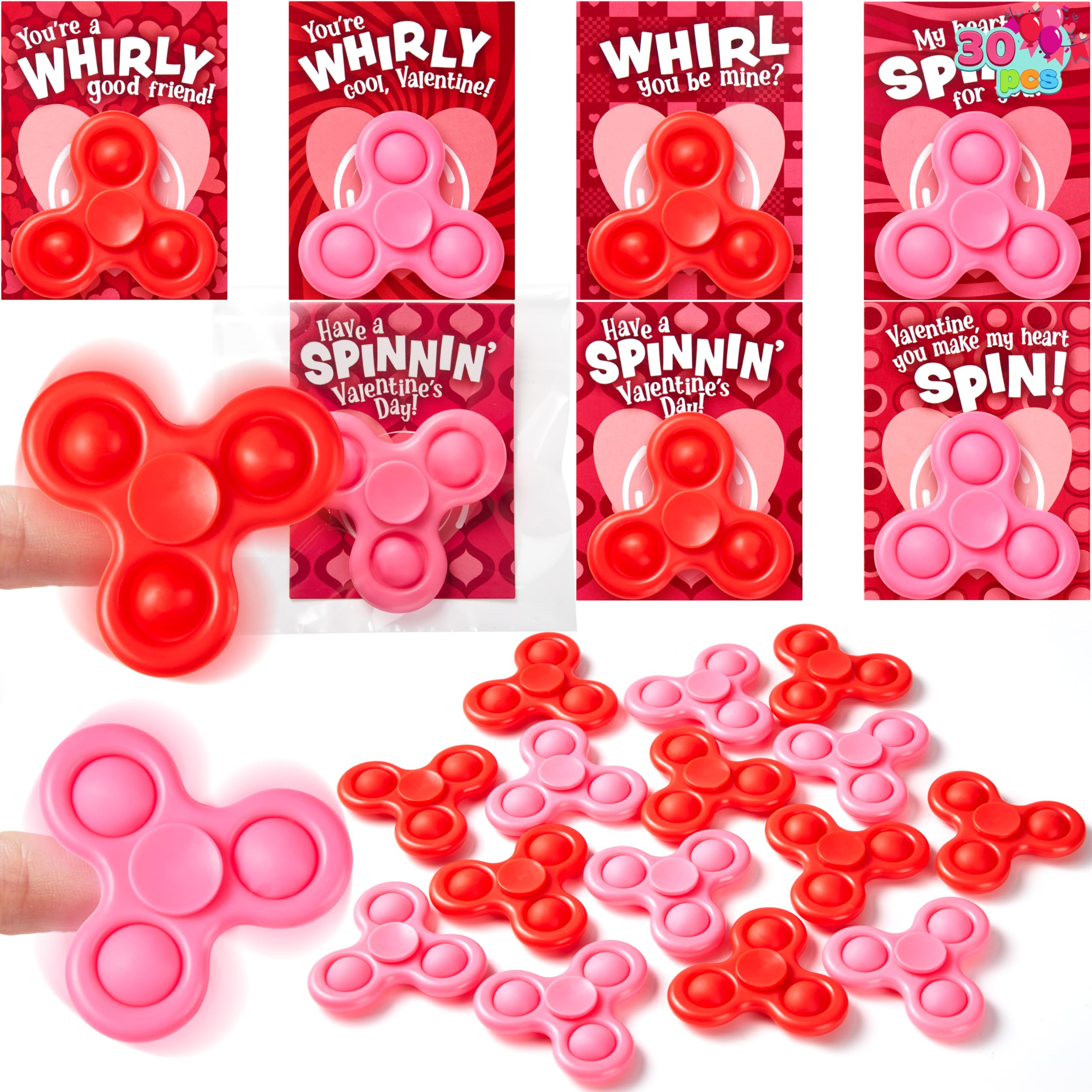 Amazon.com: JOYIN 30 Packs Valentine's Day Gift Cards with Fidgets ...