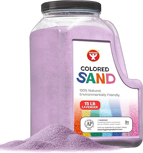 Amazon.com: Hygloss Colored Sand for Crafts - 15 lb Bottle, Lavender ...