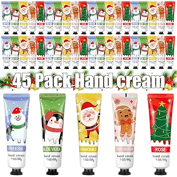 Amazon.com : Swiffen 45 Pcs Christmas Hand Cream Gift Set Bulk Mini ...