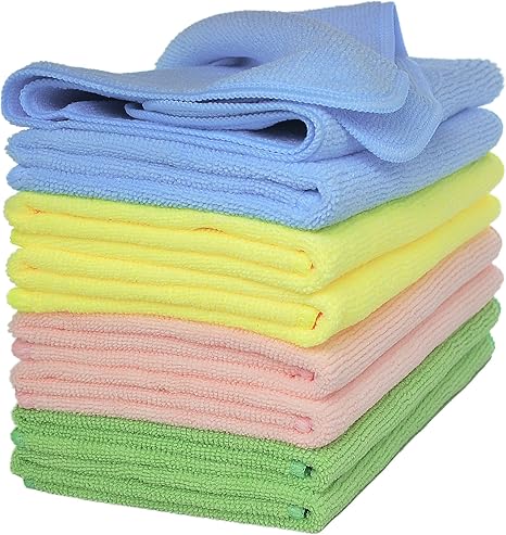 Amazon.com: VibraWipe Microfiber Cleaning Cloth, Large Size 14.2 x 14.2 ...