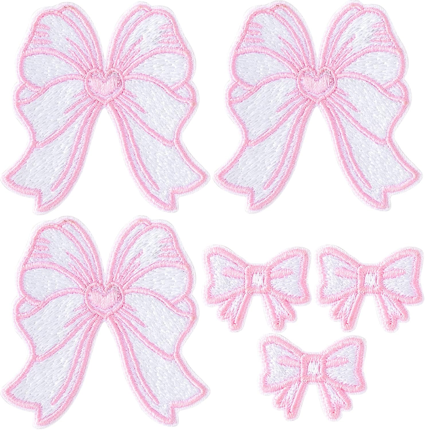 Amazon.com: CustomyLife 6pcs Pink Bow Patches Self-Adhesive, 2 inch 1 ...