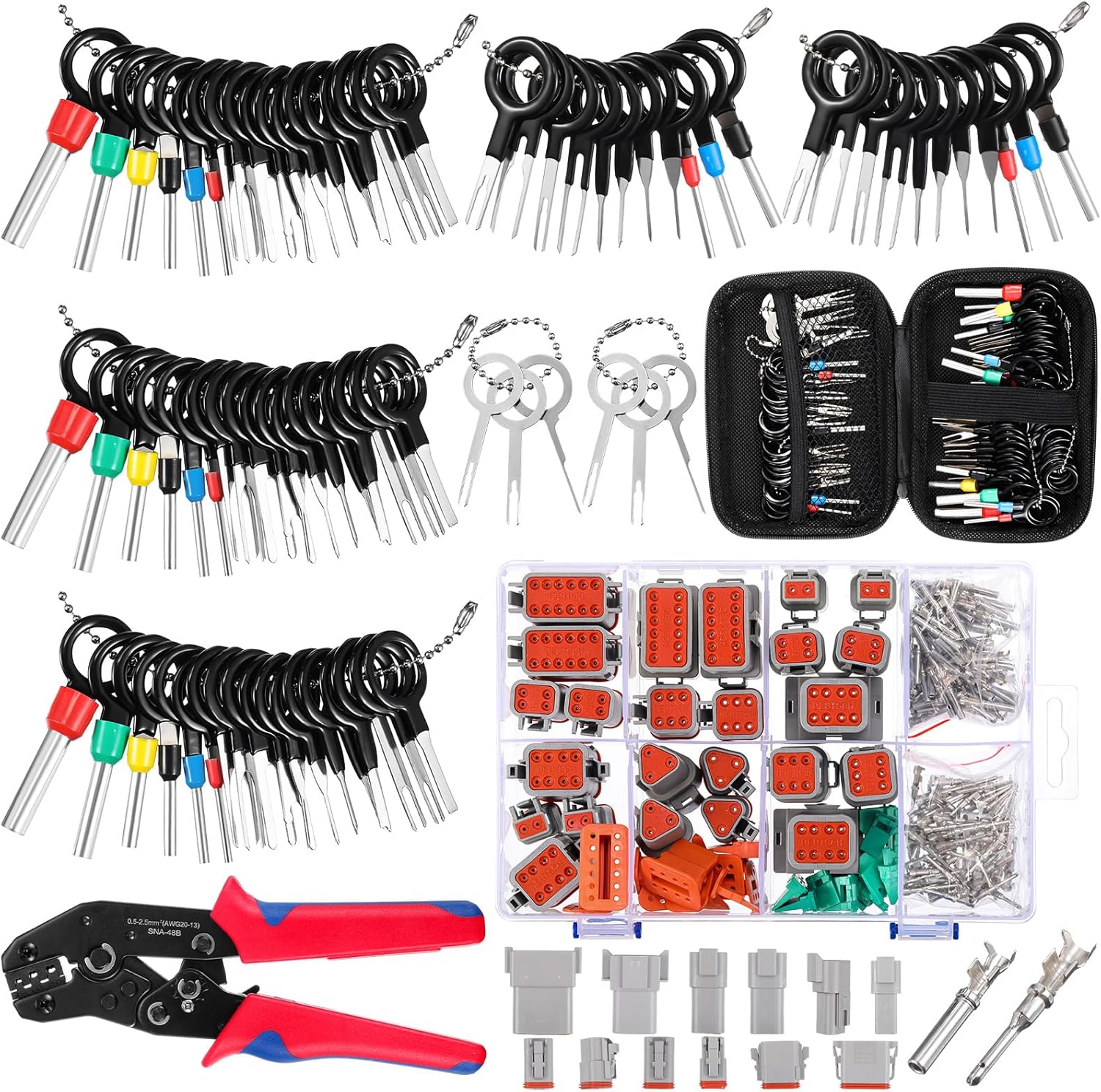 Amazon.com: Mootycapa 257 Pcs 12 Kits Waterproof Connector Kit 2 3 4 6 ...