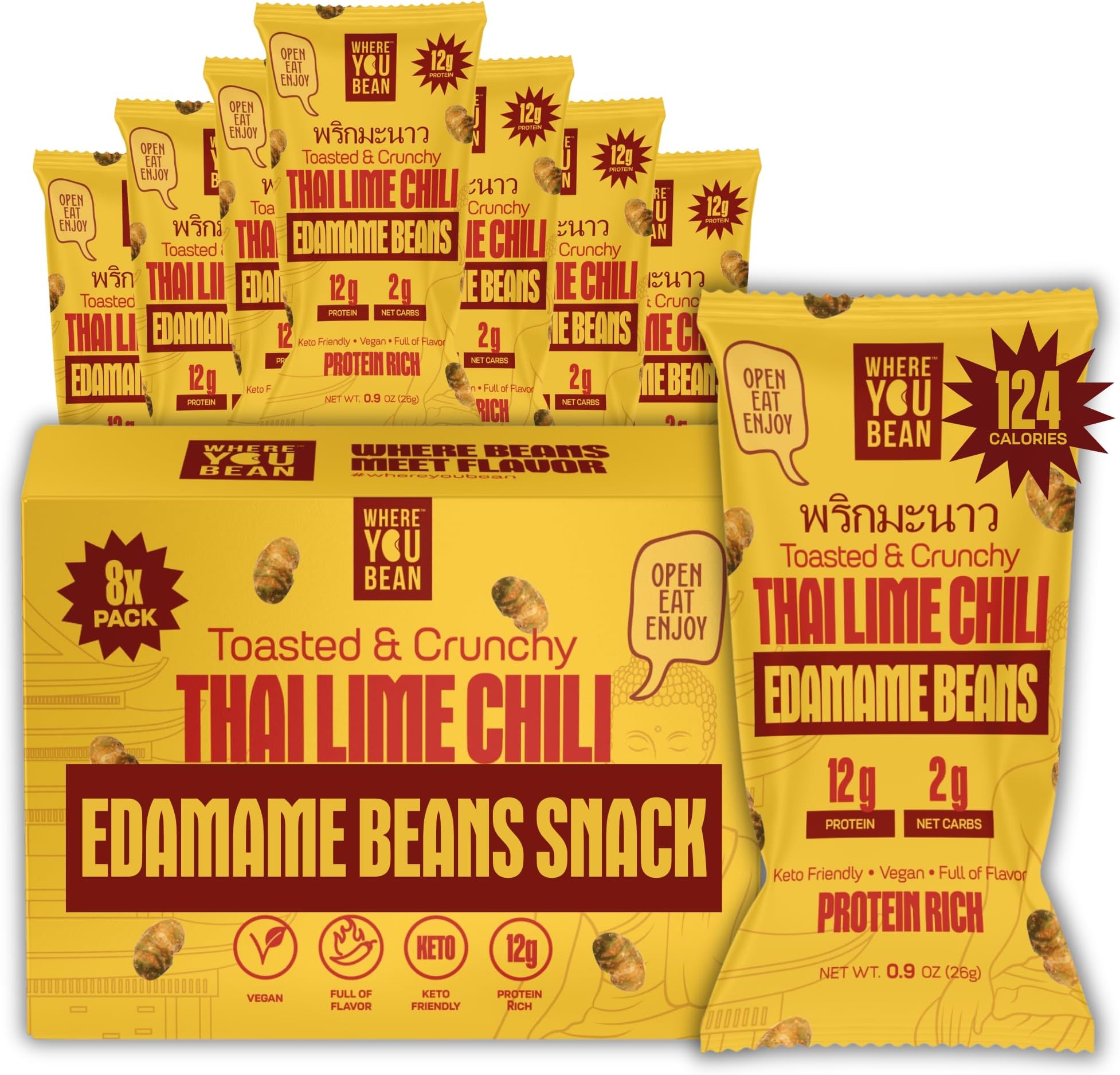 Amazon.com: The Only Bean High Protein Snacks, Healthy Snacks for ...
